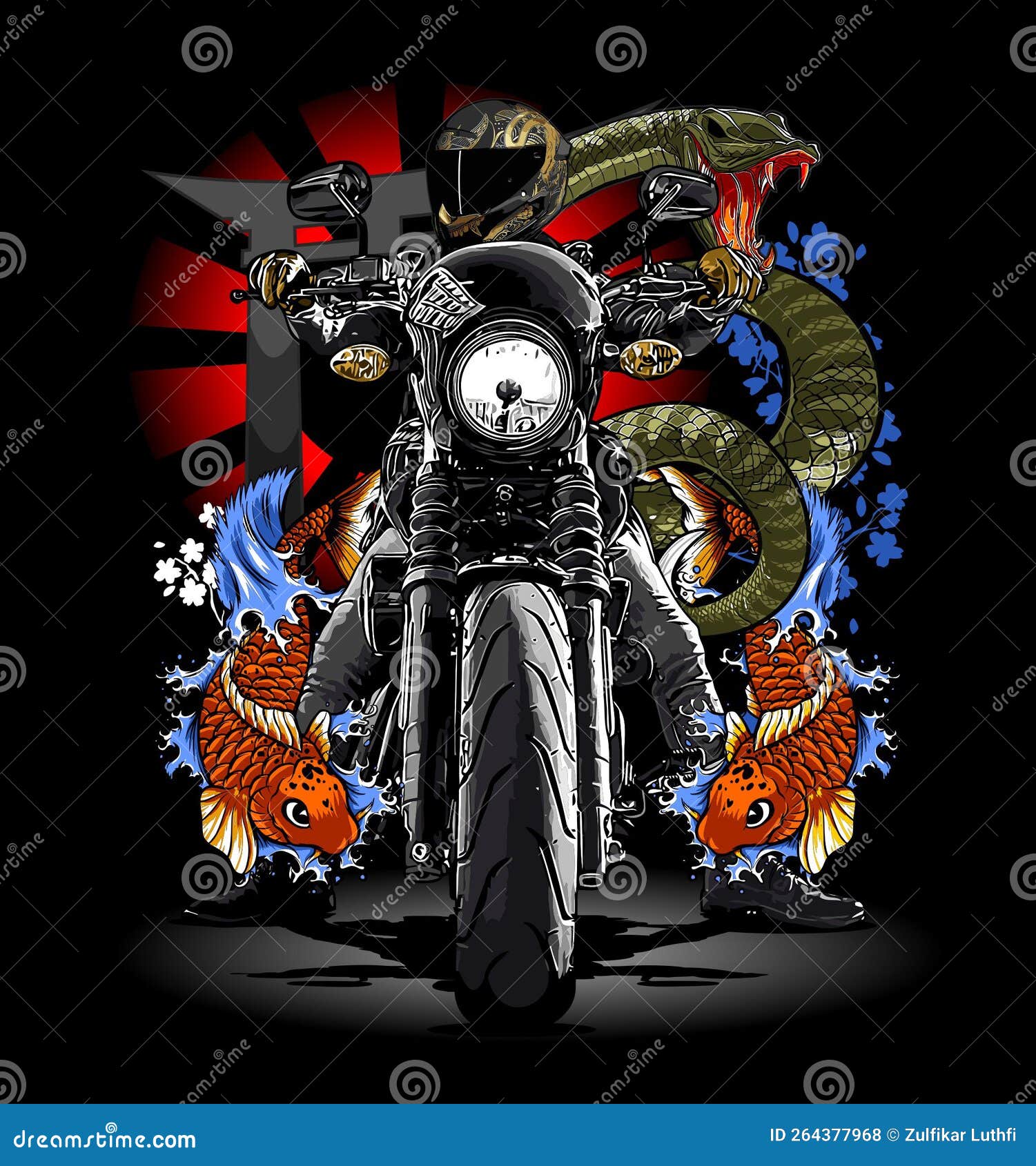 Biker for graphic design stock vector. Illustration of background ...