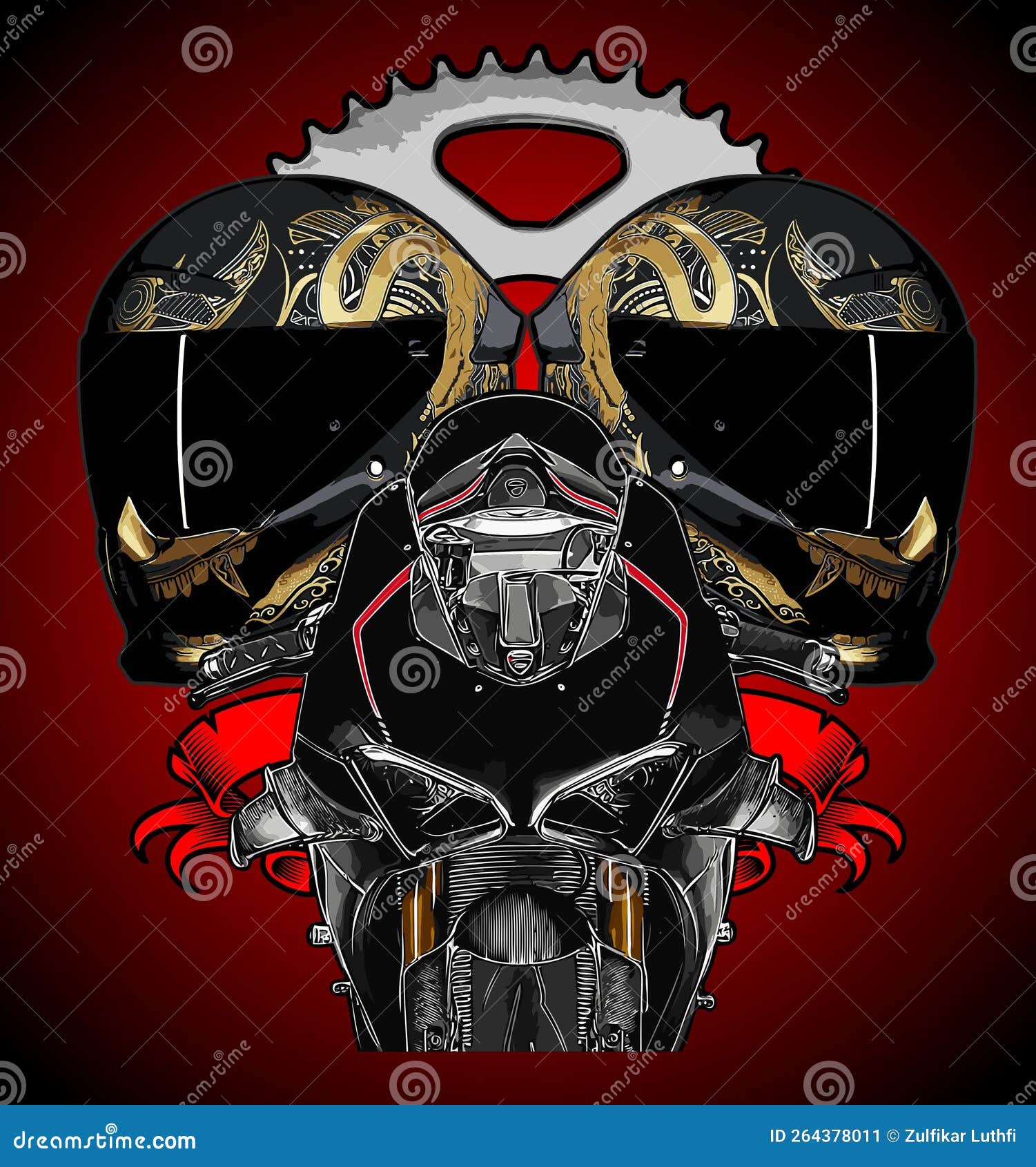 Biker for graphic design stock vector. Illustration of vector - 264378011