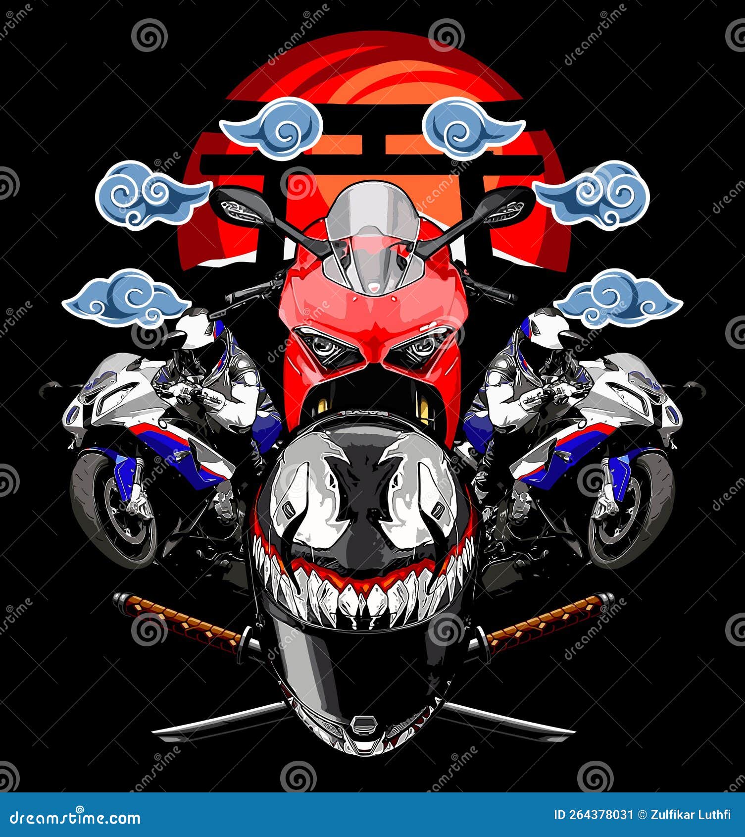 Biker for graphic design stock vector. Illustration of font - 264378031