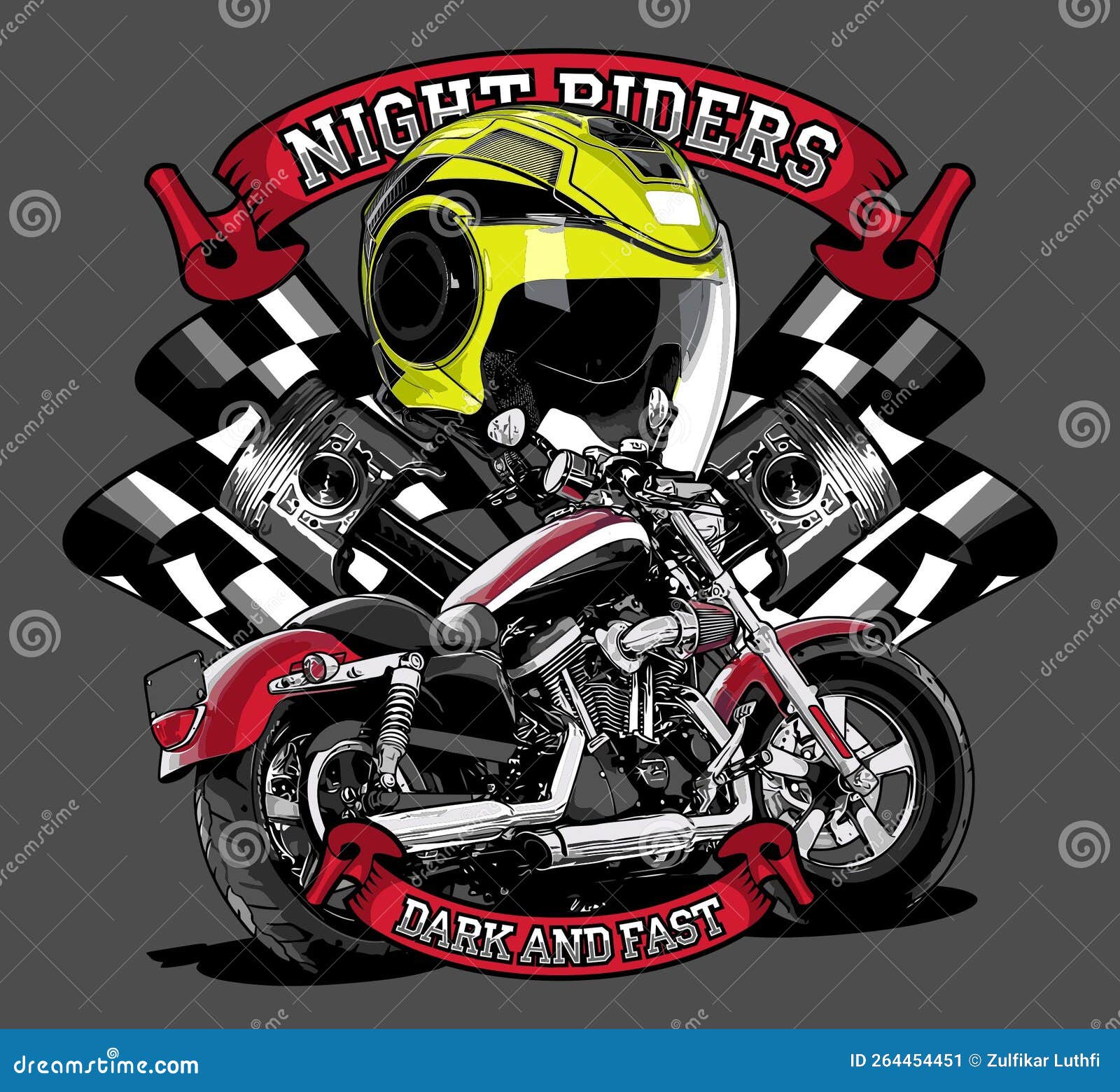 Biker for graphic design stock vector. Illustration of black - 264454451