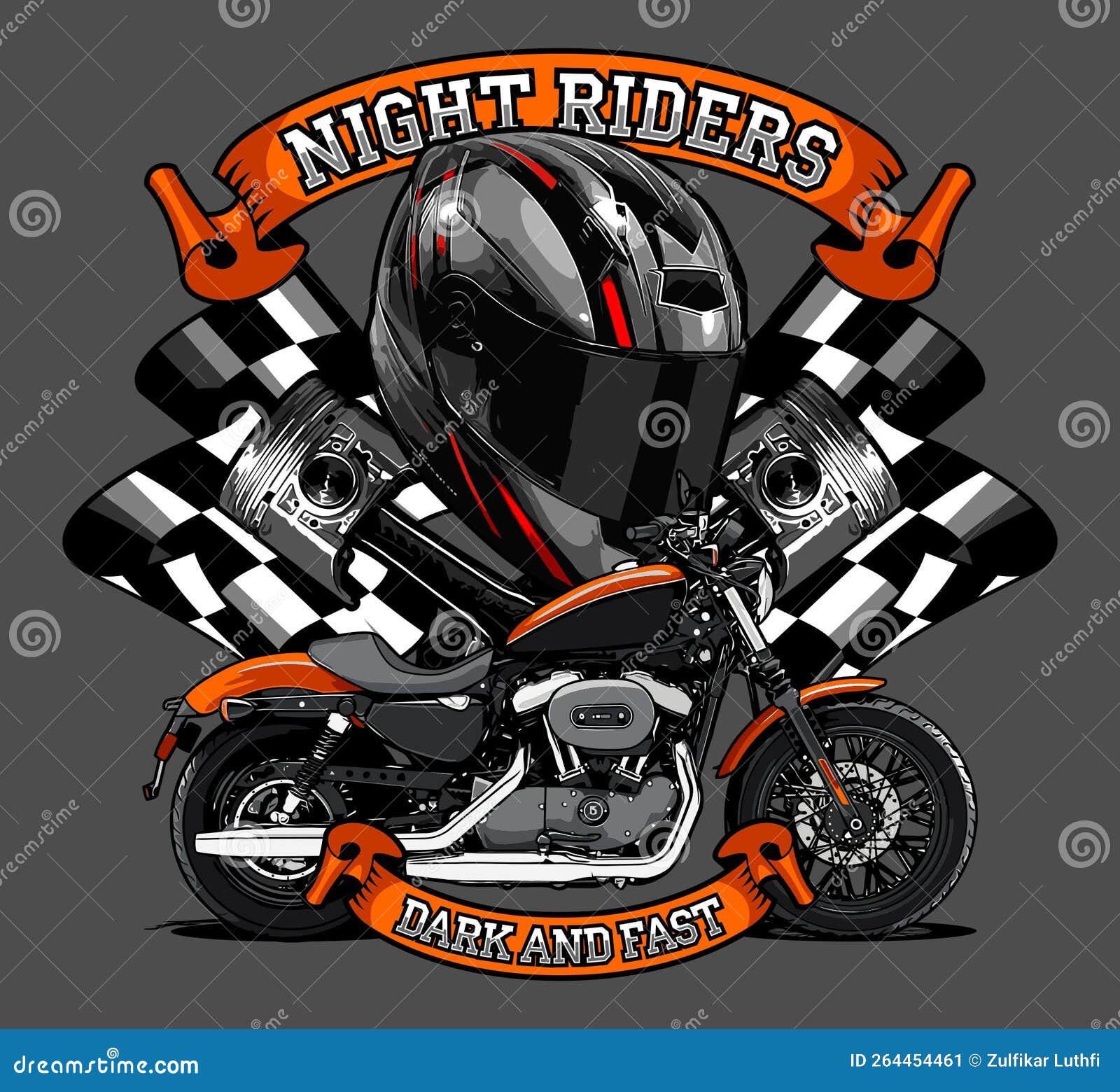Biker for graphic design stock vector. Illustration of bike - 264454461
