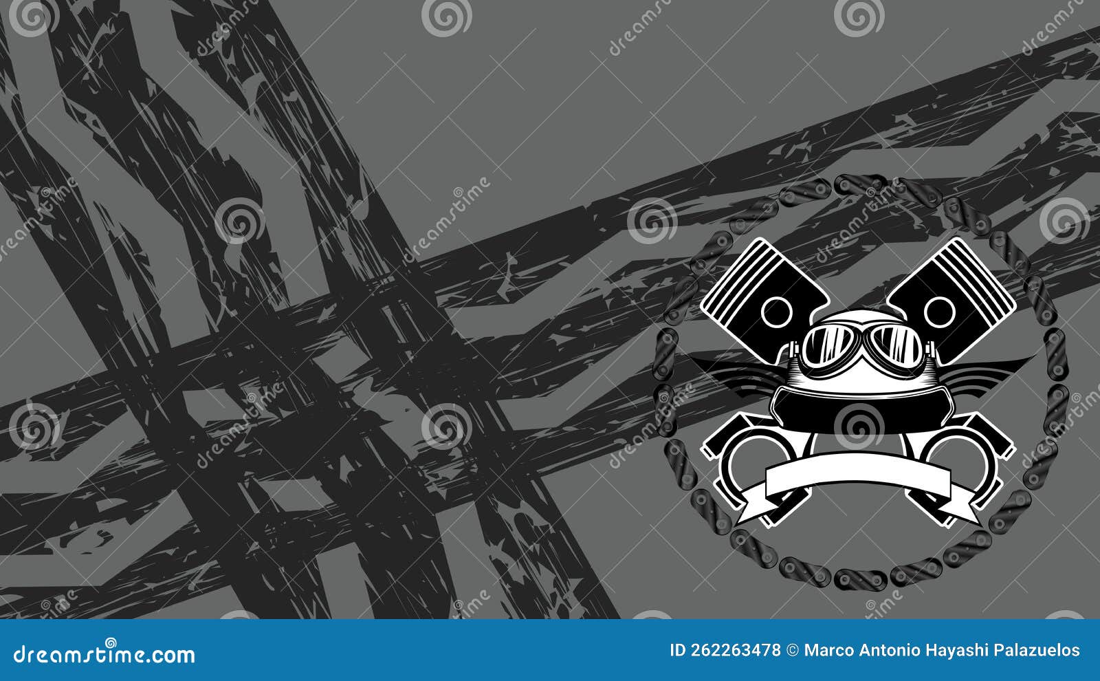 Biker Helmet Crest Insignia Tattoo Illustration Postal in Vector Format ...