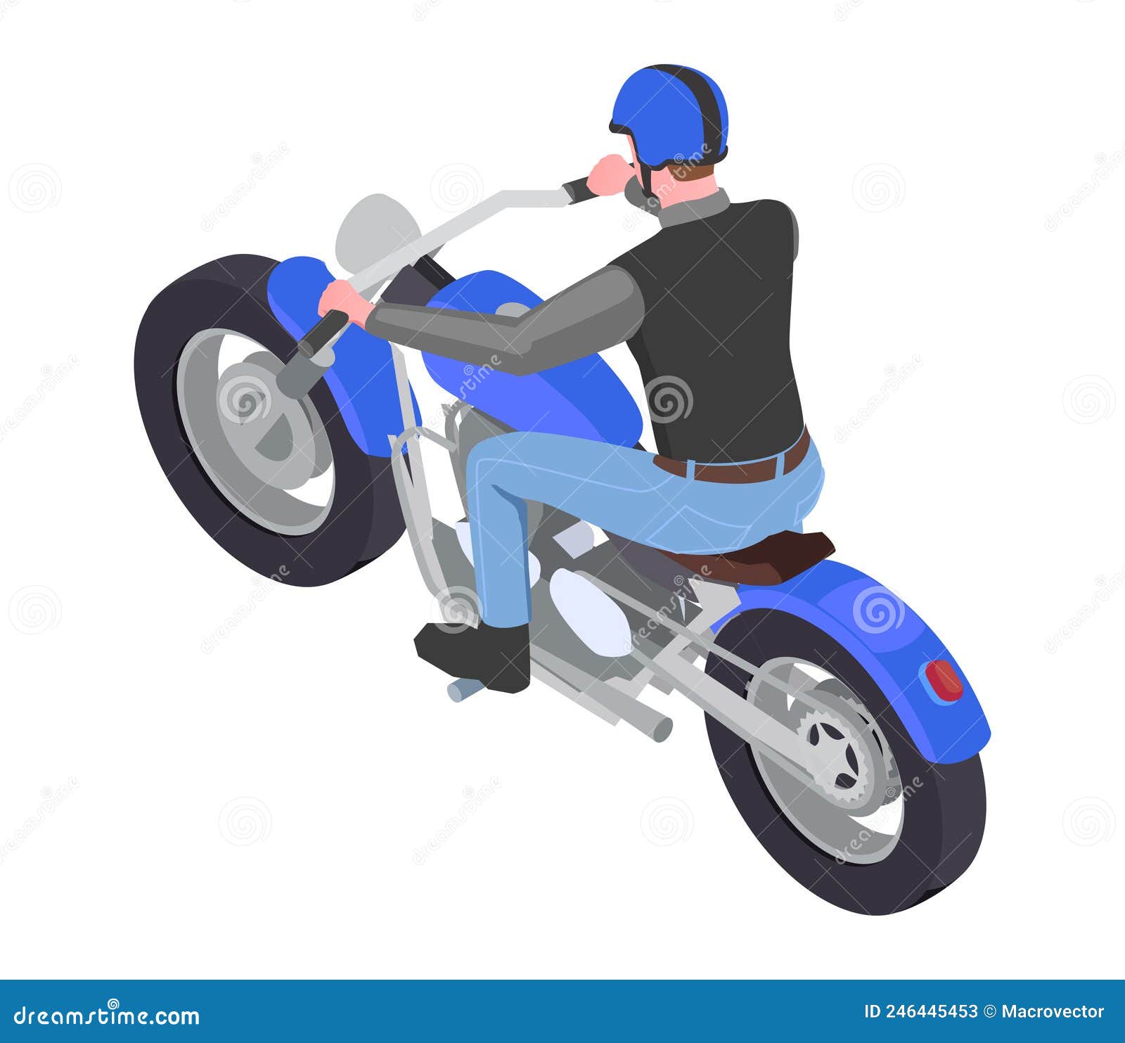 Biker Isometric Icon stock vector. Illustration of motorcyclist - 246445453
