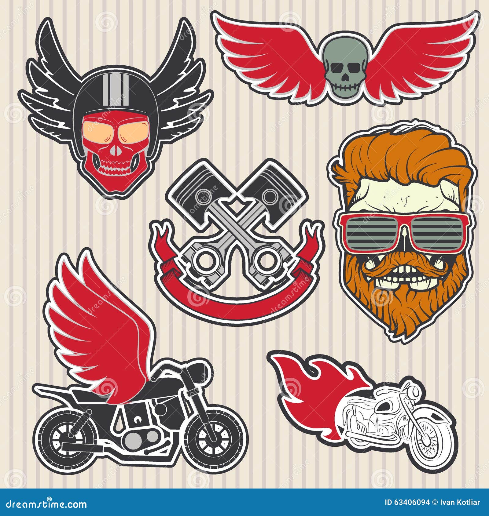 Biker logos stock vector. Illustration of icon, human - 63406094