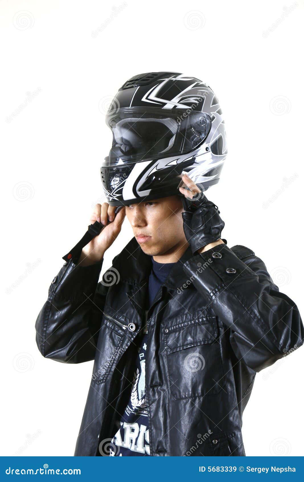 Biker men model stock image. Image of muscular, studio - 5683339