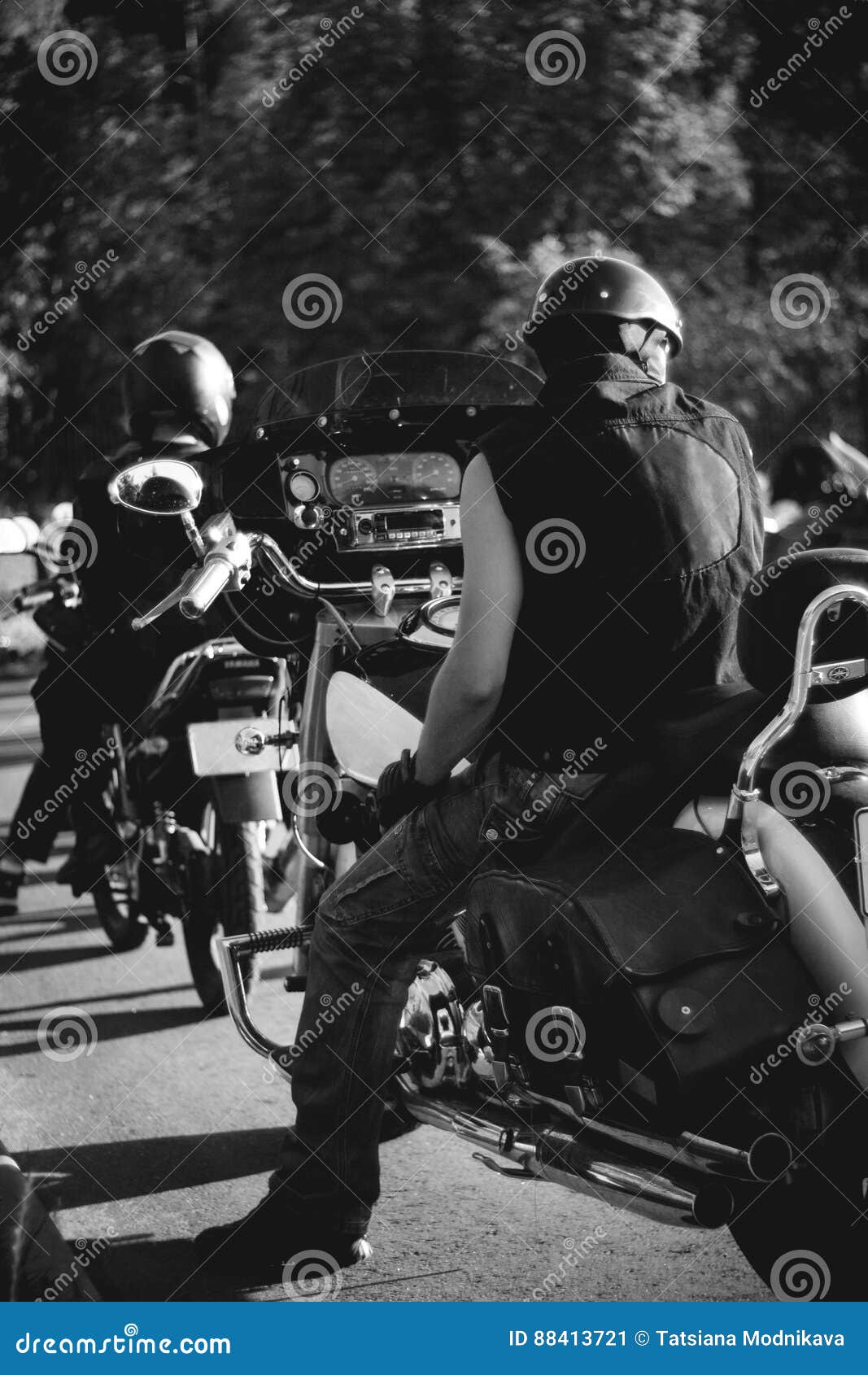 A Biker on a Motorcycle in Line Waiting for the Train. Editorial Photo ...