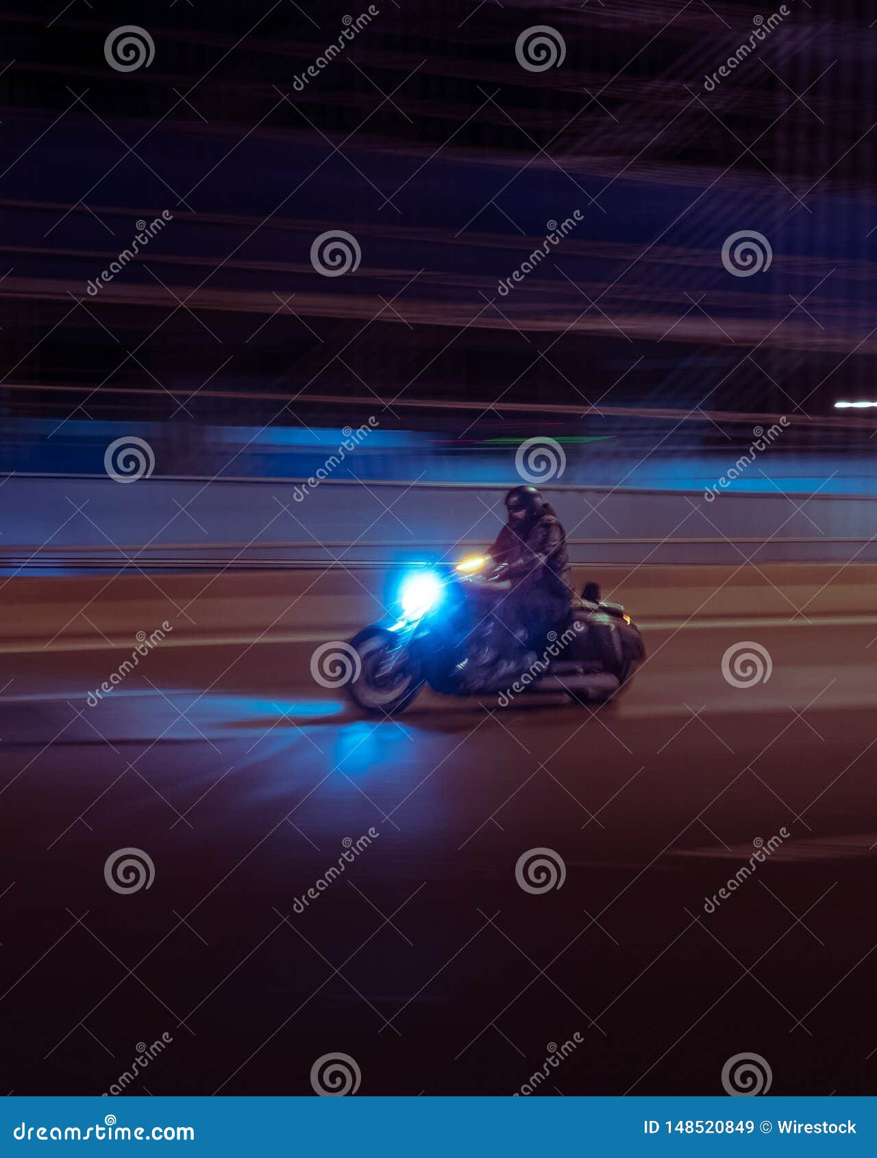 A Biker on a Motorcycle on the Road Moving Fast Stock Image - Image of ...