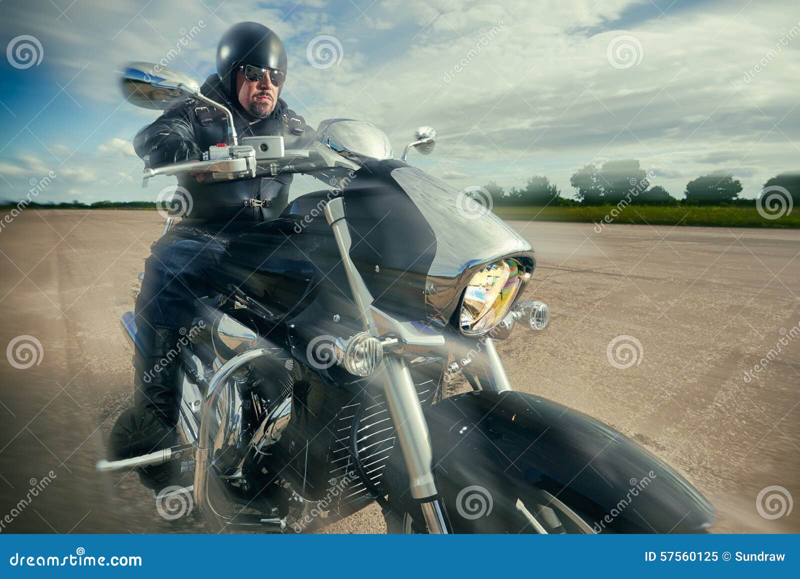 Biker Racing on the Road on a Motorcycle Stock Image - Image of ...