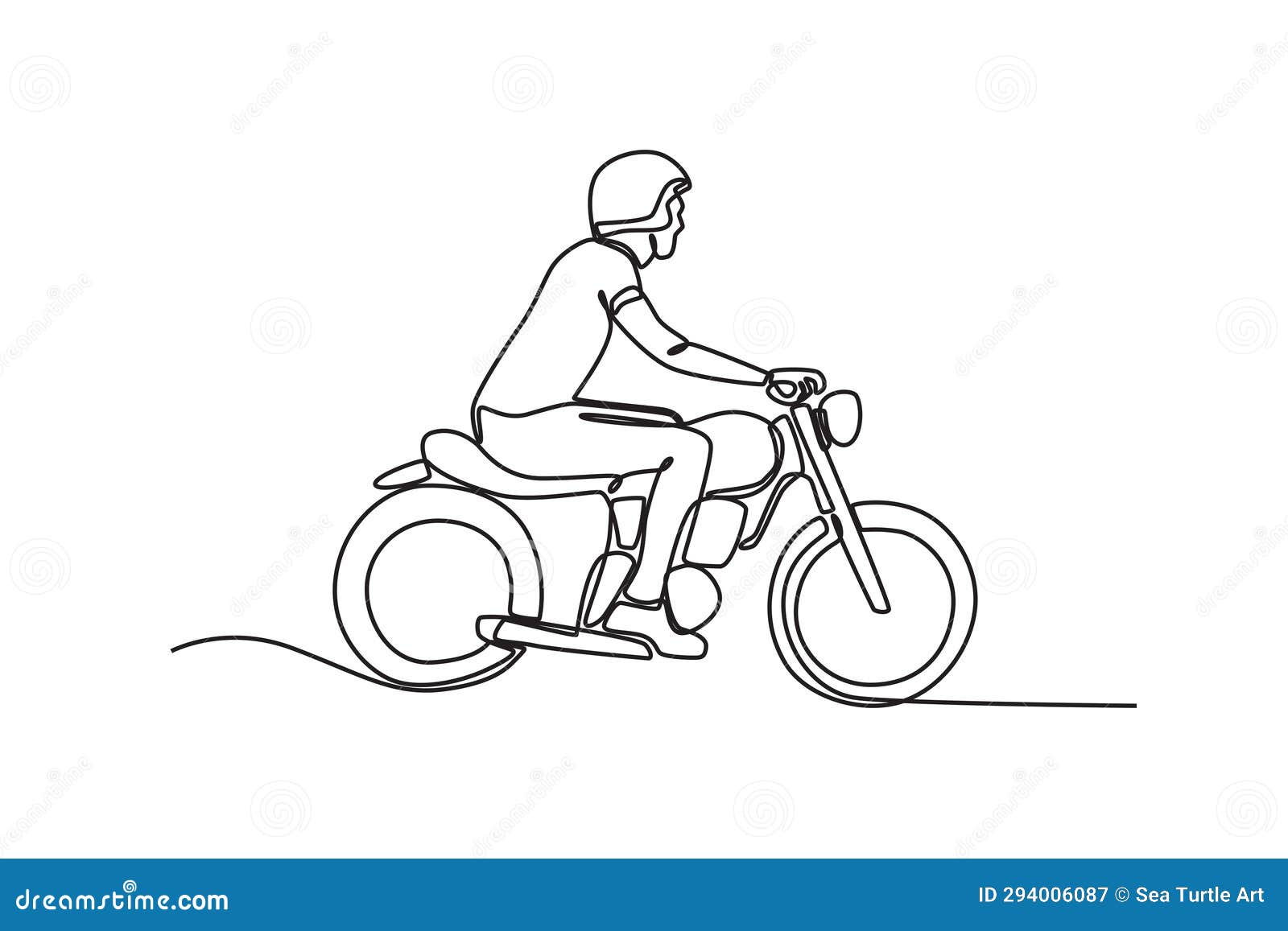 A Biker Riding a Motorcycle Stock Vector - Illustration of freedom ...