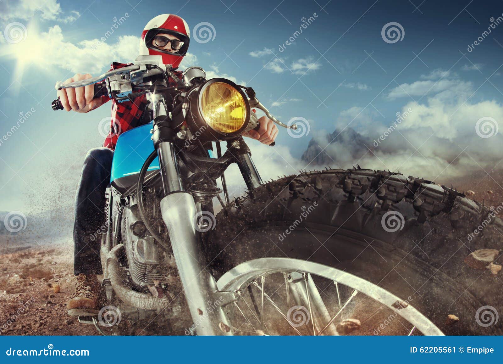 Biker Riding on a Motorcycle. Stock Image - Image of moto, motor: 62205561
