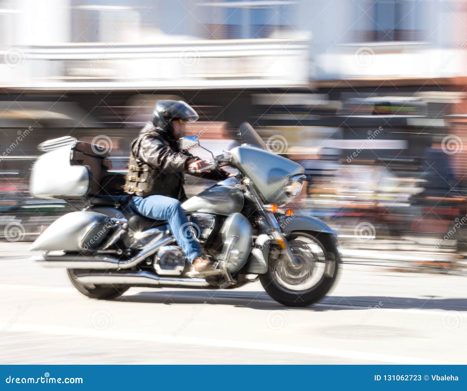 Biker Riding Motorcycle at Sunny Day Stock Image - Image of chopper ...