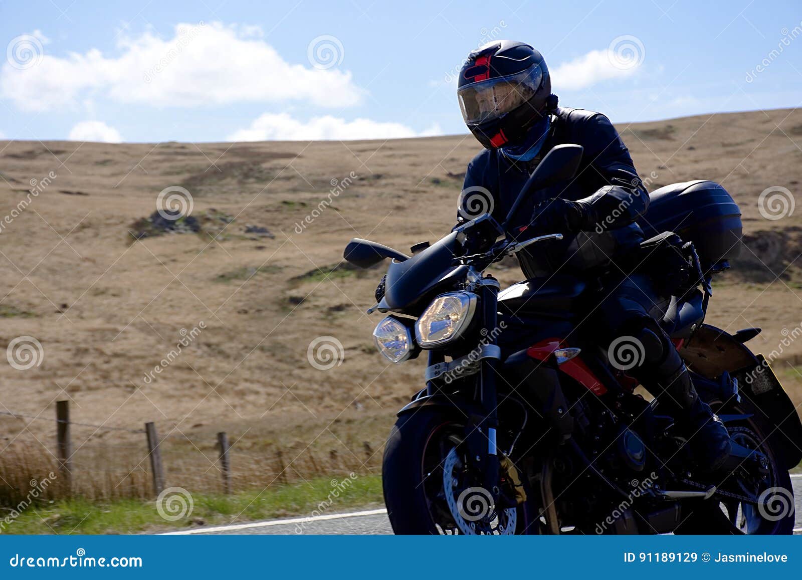 Biker Riding on Rural Road . Editorial Stock Image - Image of lapms ...