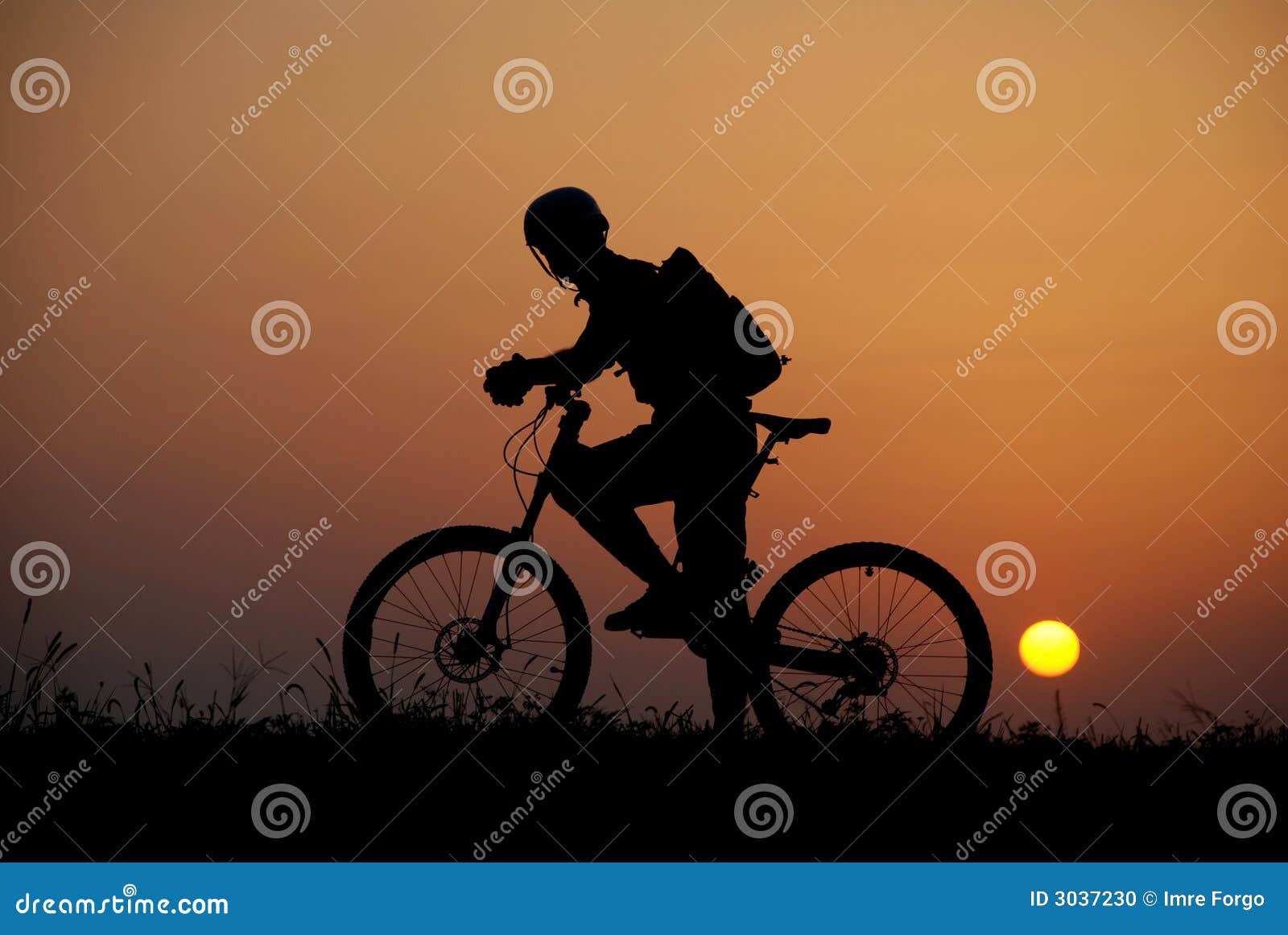 Biker silhouette stock photo. Image of adventure, night - 3037230