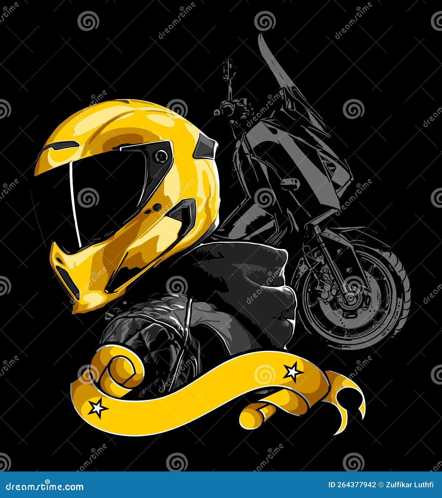 Biker for graphic design stock vector. Illustration of biker - 264377942