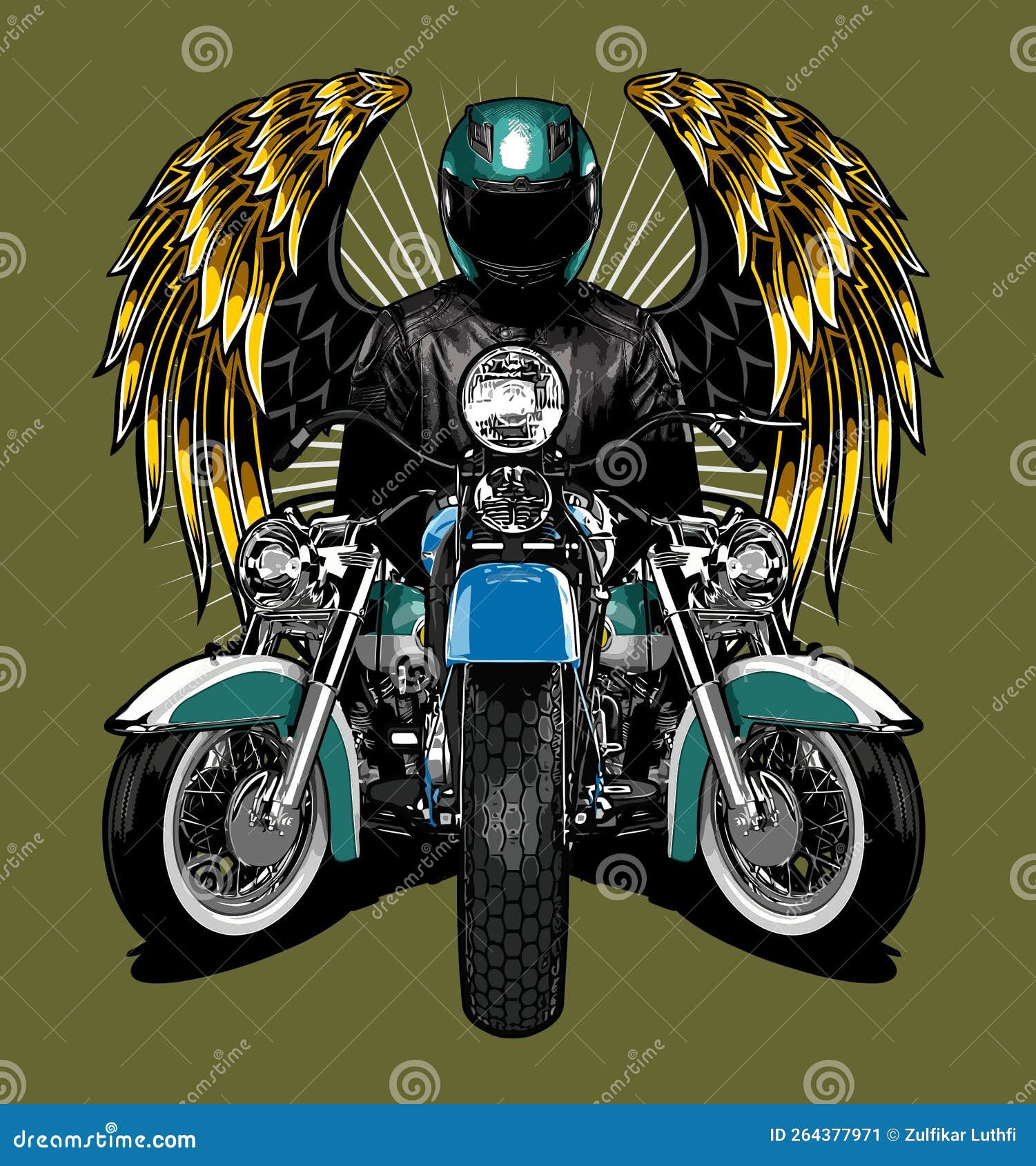 Biker for graphic design stock vector. Illustration of design - 264377971