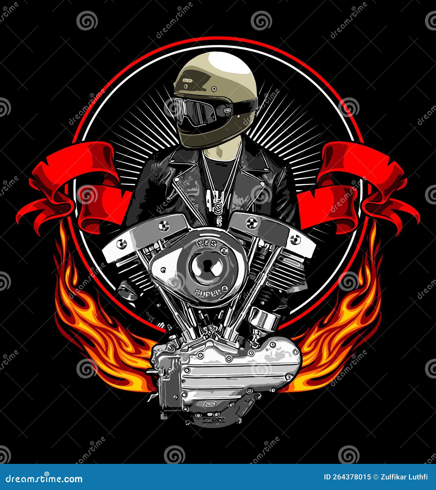 Biker for graphic design stock vector. Illustration of template - 264378015