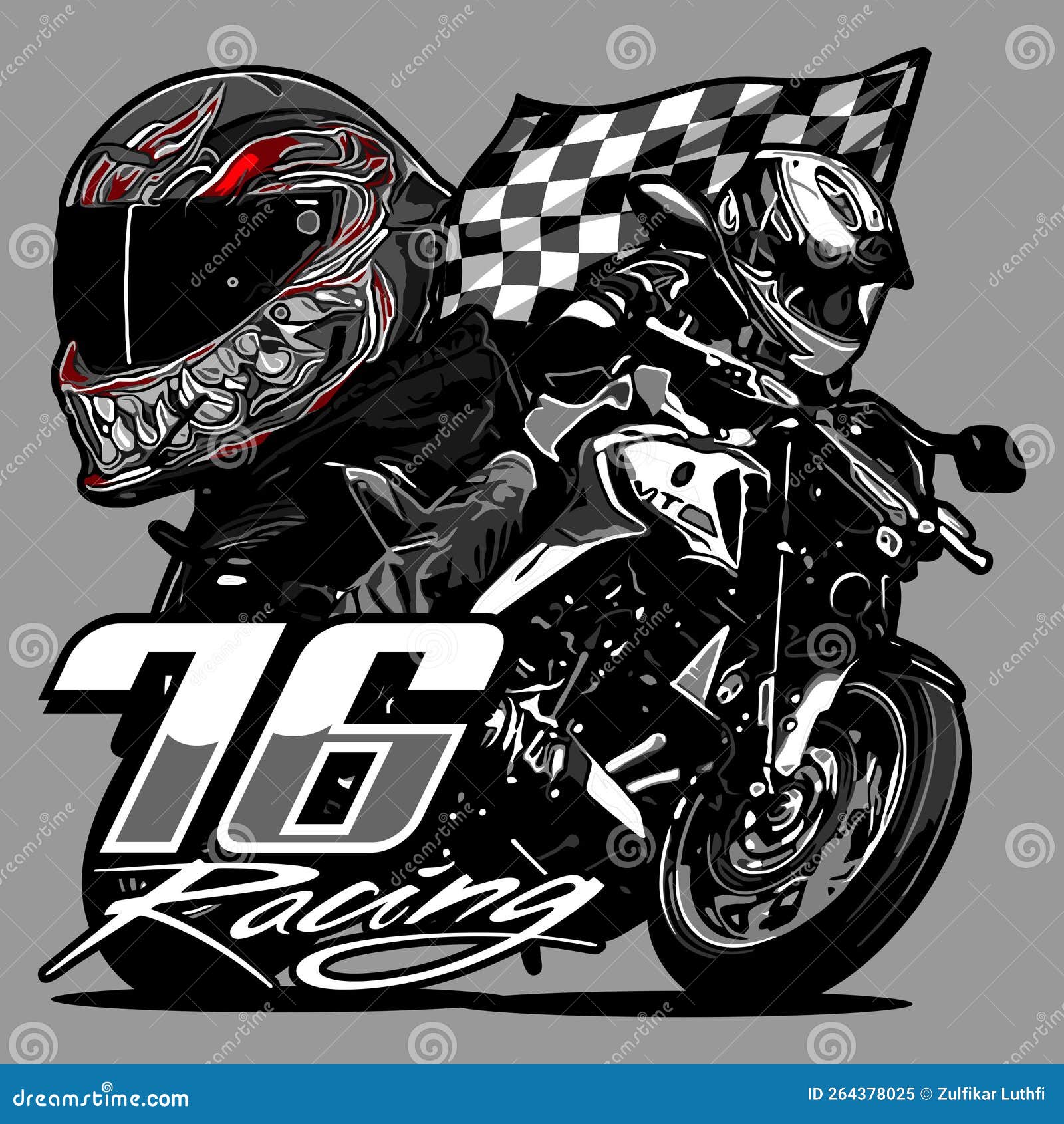 Biker for graphic design stock vector. Illustration of motorcycling ...