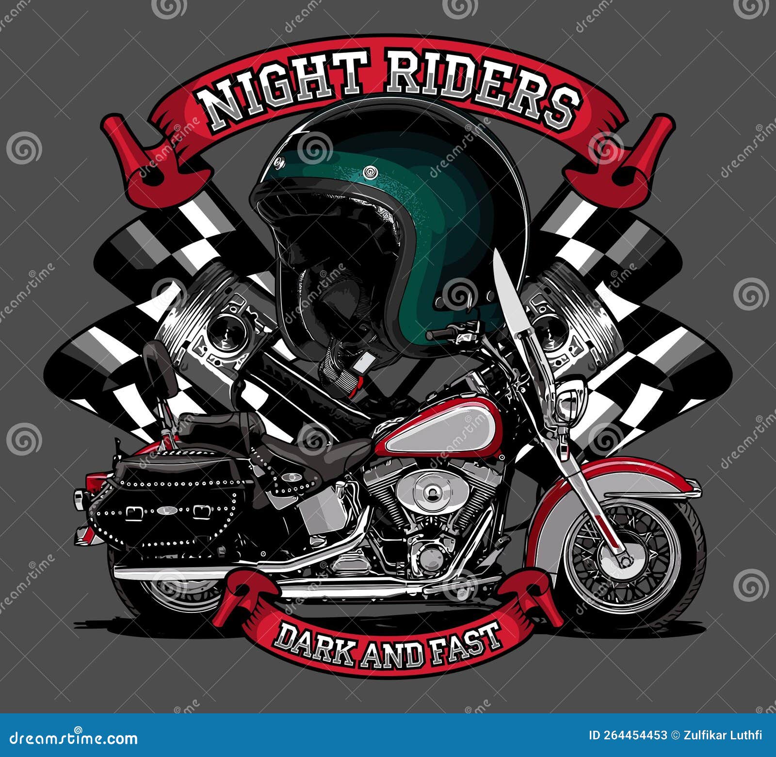 Biker for graphic design stock vector. Illustration of grunge - 264454453