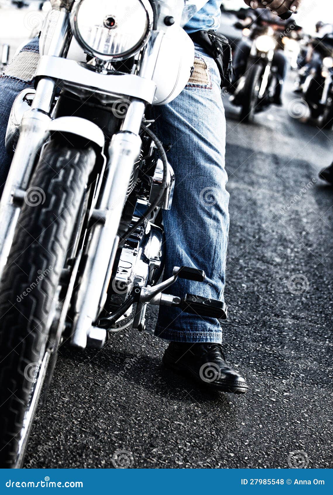 Bikers riding motorbikes stock photo. Image of closeup - 27985548