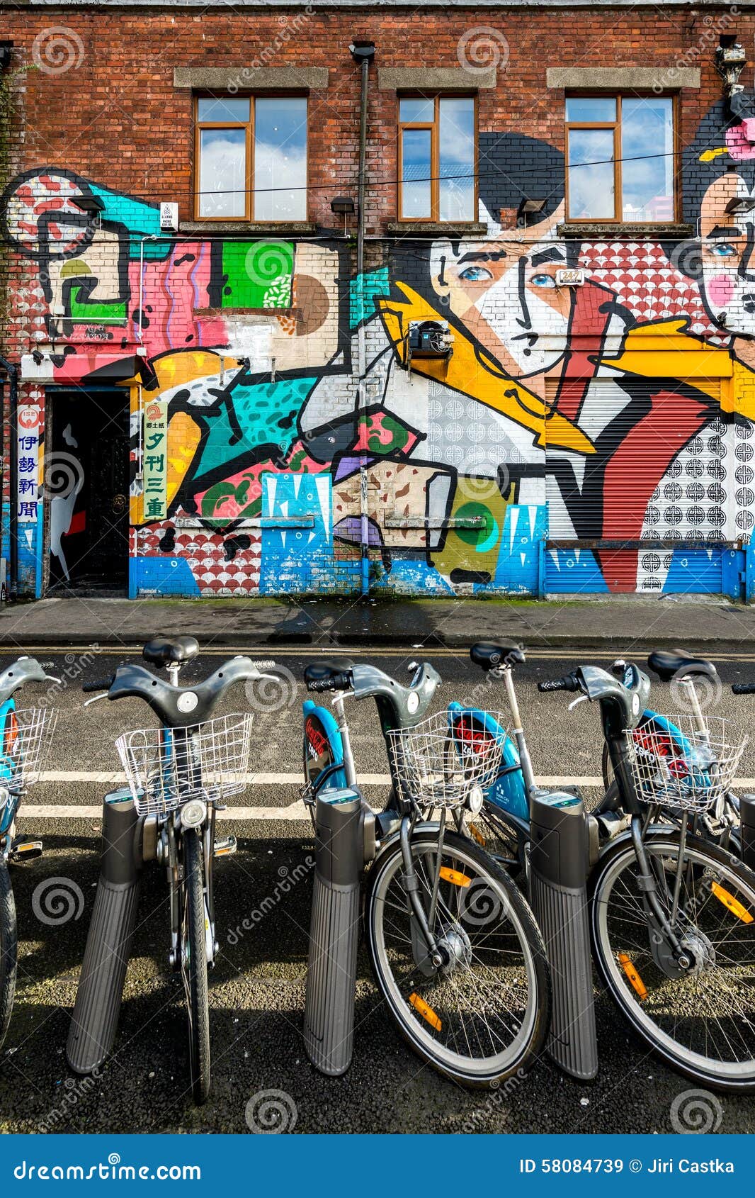 Bikes and art editorial stock image. Image of bike, retro - 58084739