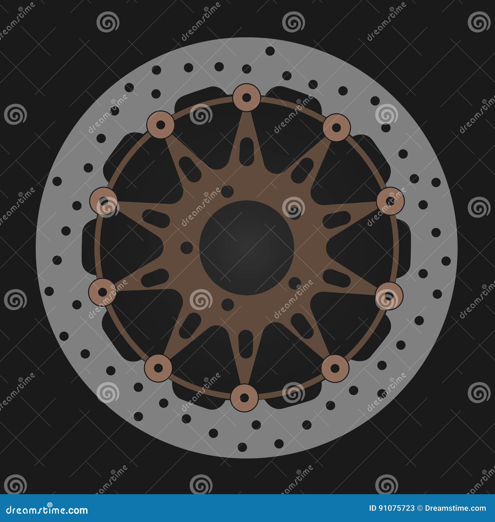 Bikes brake disc stock vector. Illustration of gear, transportation ...