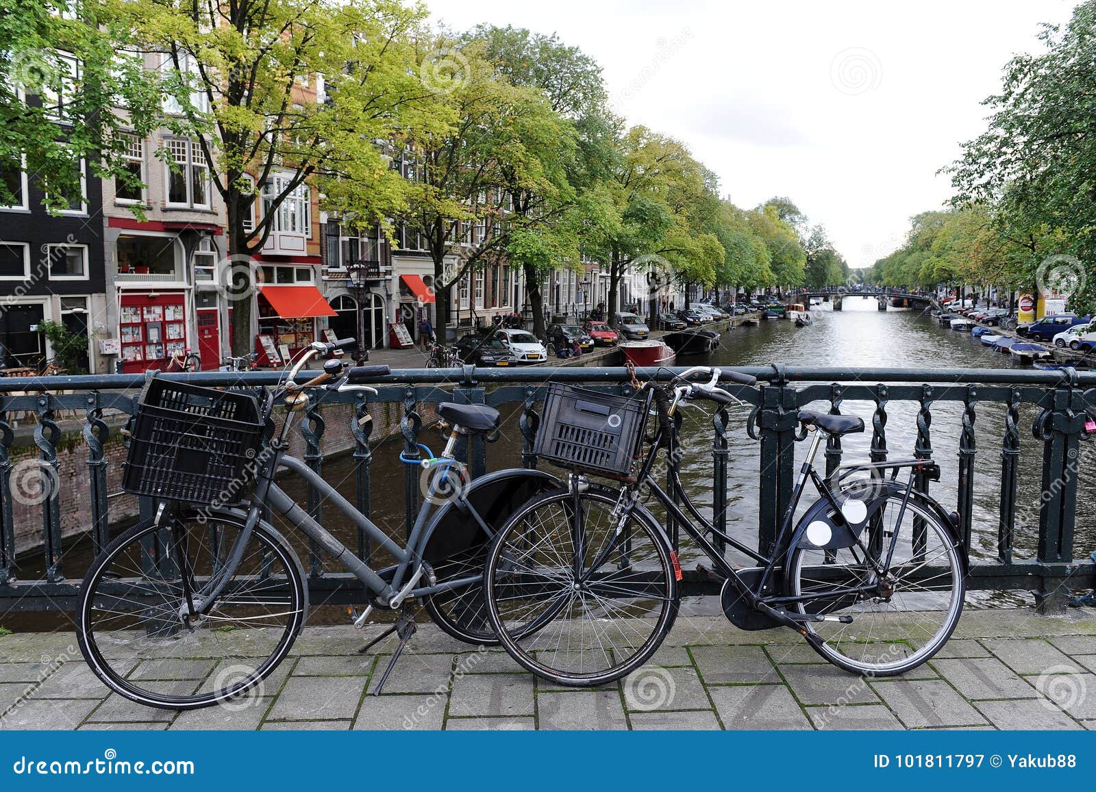 Bikes on the Bridge in Amsterdam Stock Image - Image of bikes, dutch ...