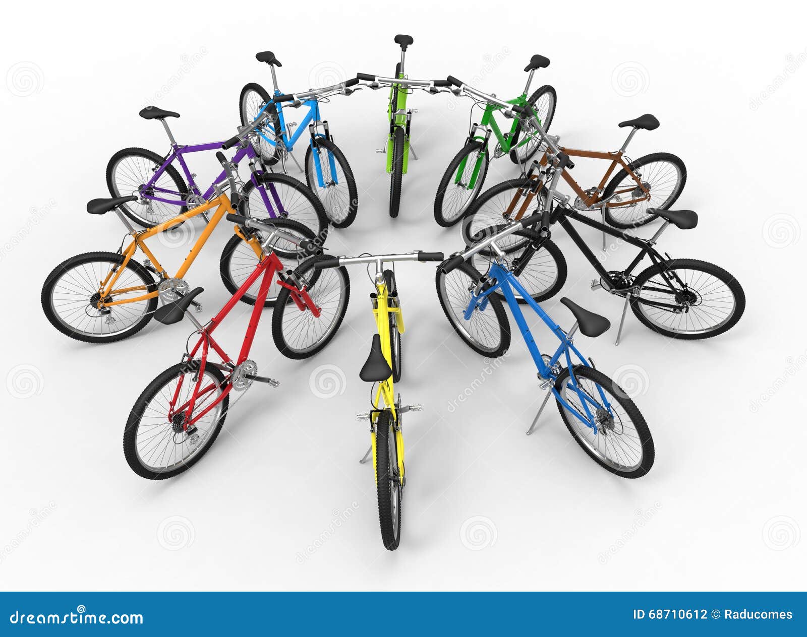 Bikes Color Diversity Concept Stock Illustration - Illustration of ...