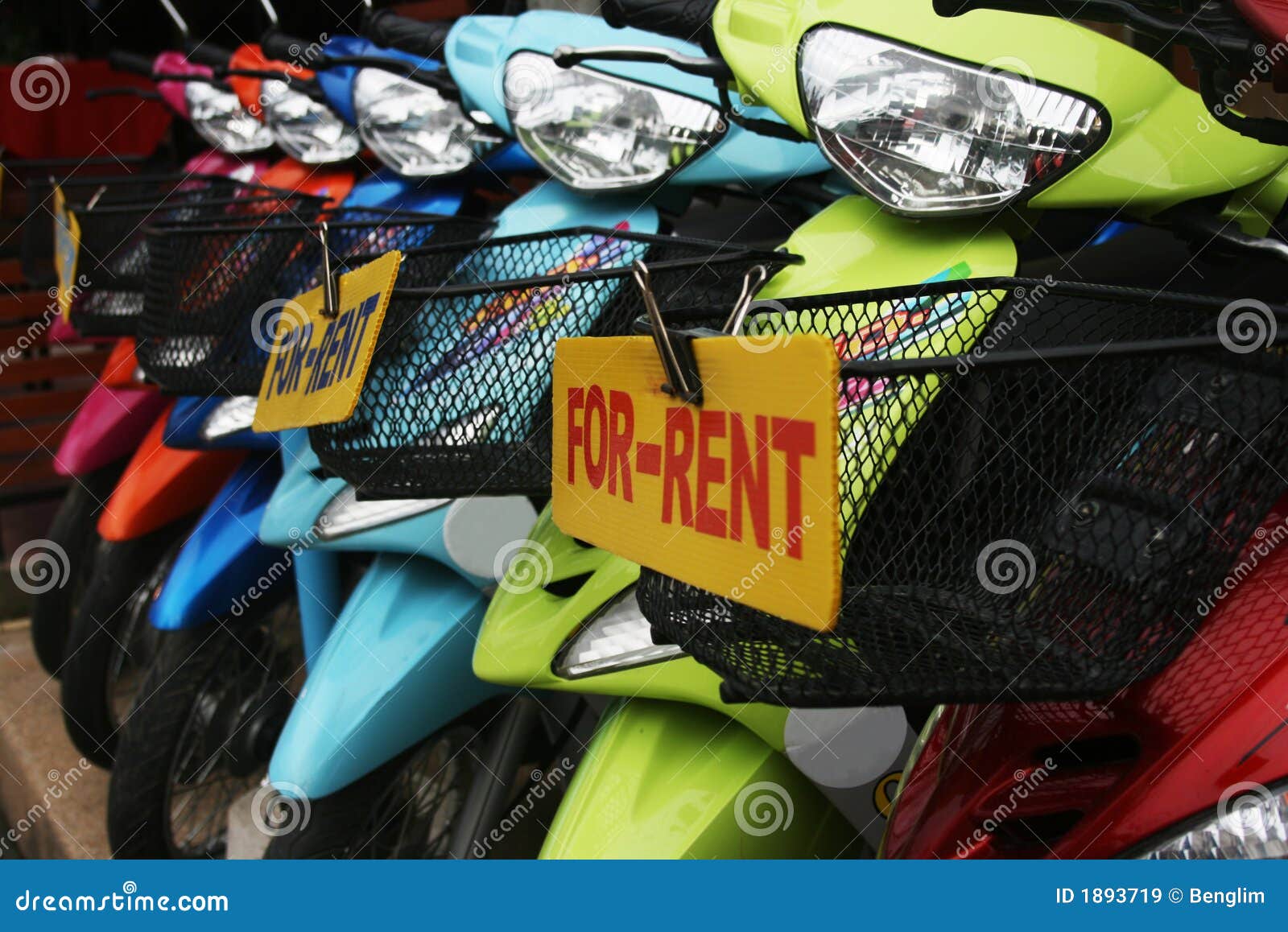 Bikes for rent stock image. Image of sign, descriptive - 1893719