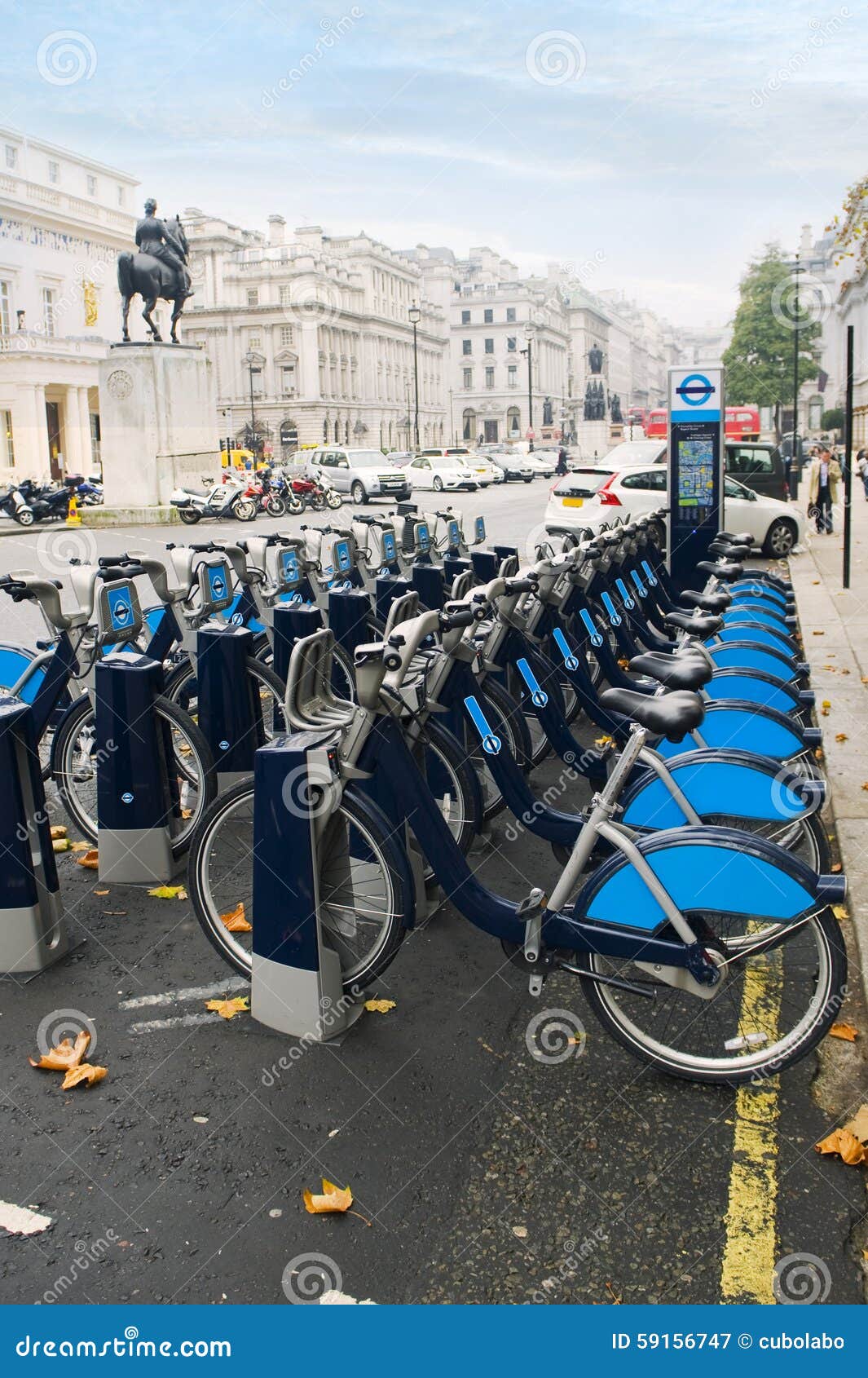Bikes for rent in London stock image. Image of rent, bike - 59156747