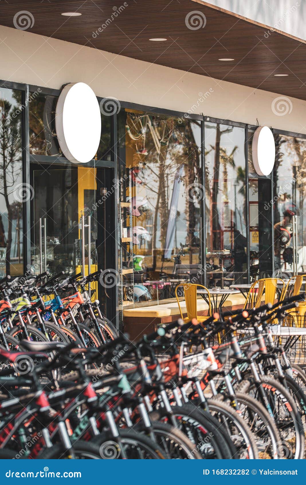 Modern bike shop stock photo. Image of bicycle, business - 168232282