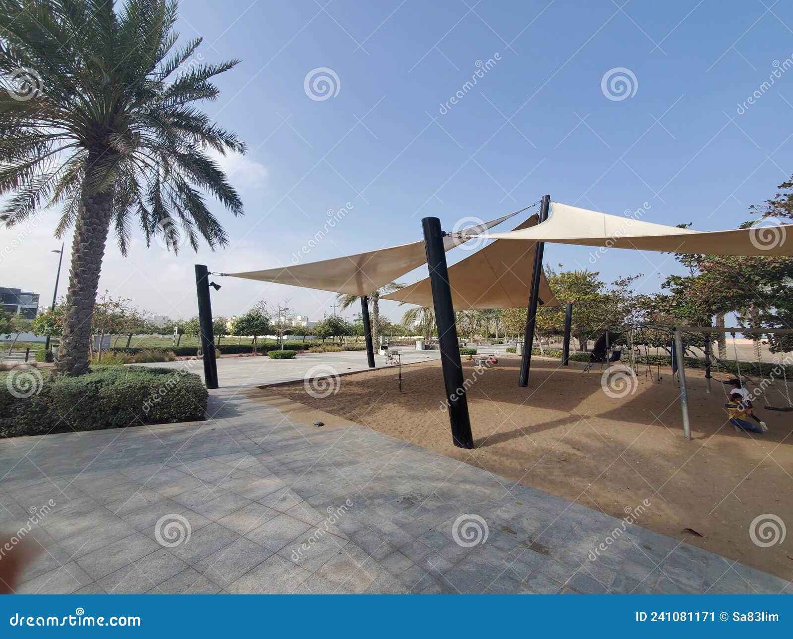 Seeb Beach Walking Area, Oman Stock Image - Image of leisure, property ...