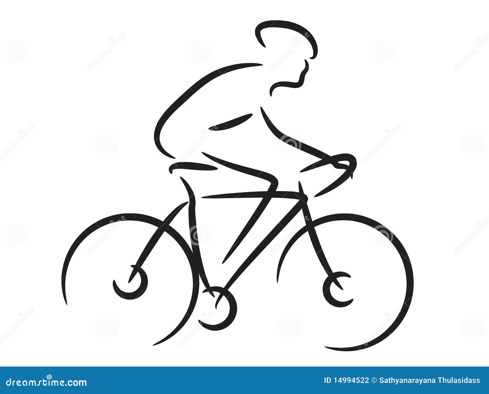 Biking stock vector. Illustration of fast, bicycle, marathon - 14994522