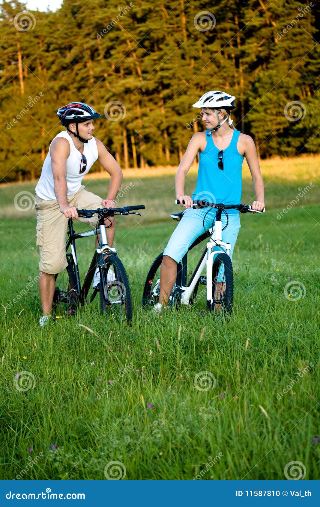 Biking couple stock photo. Image of bicycle, healthy - 11587810
