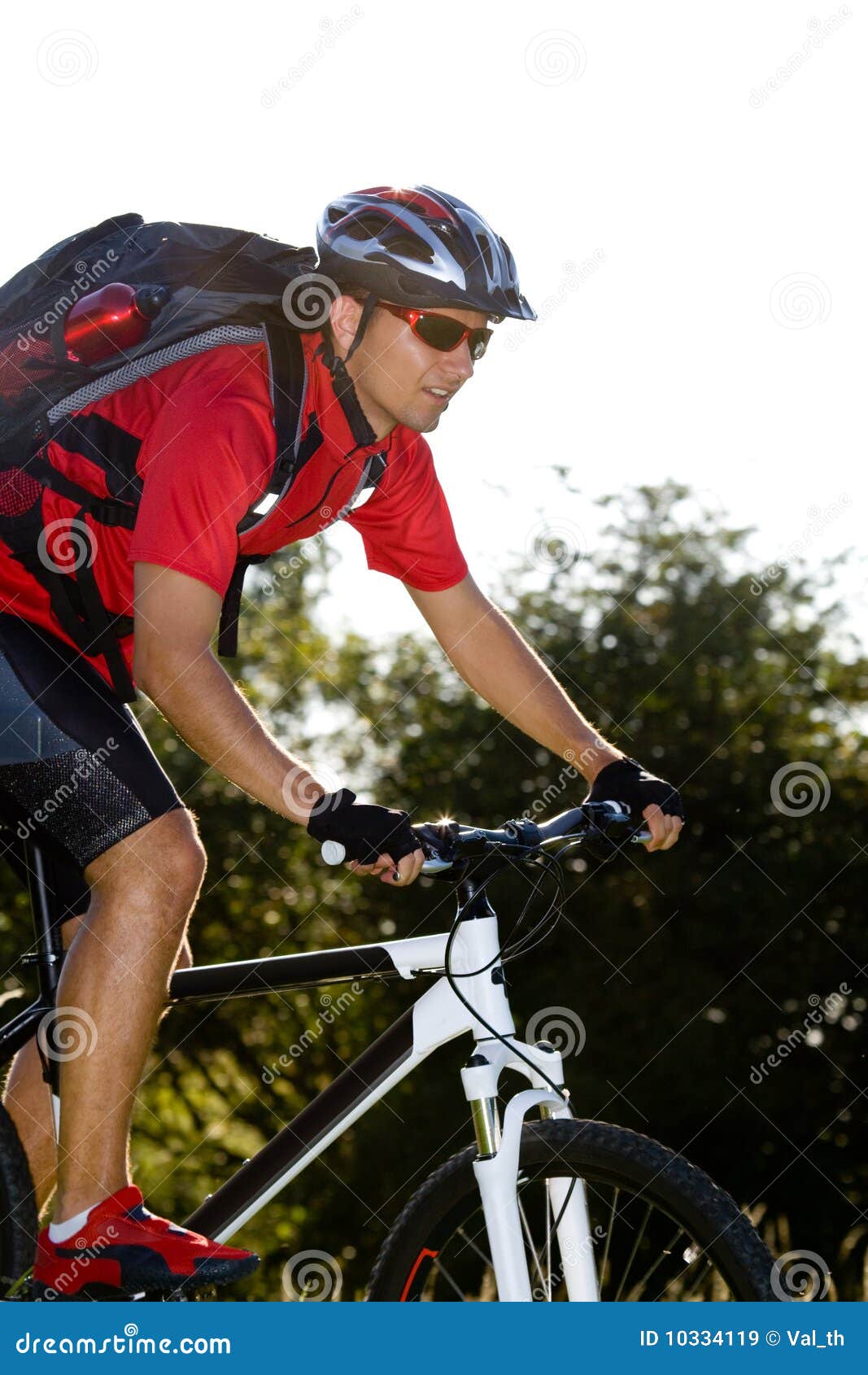 Biking man stock image. Image of summer, activity, helmet - 10334119