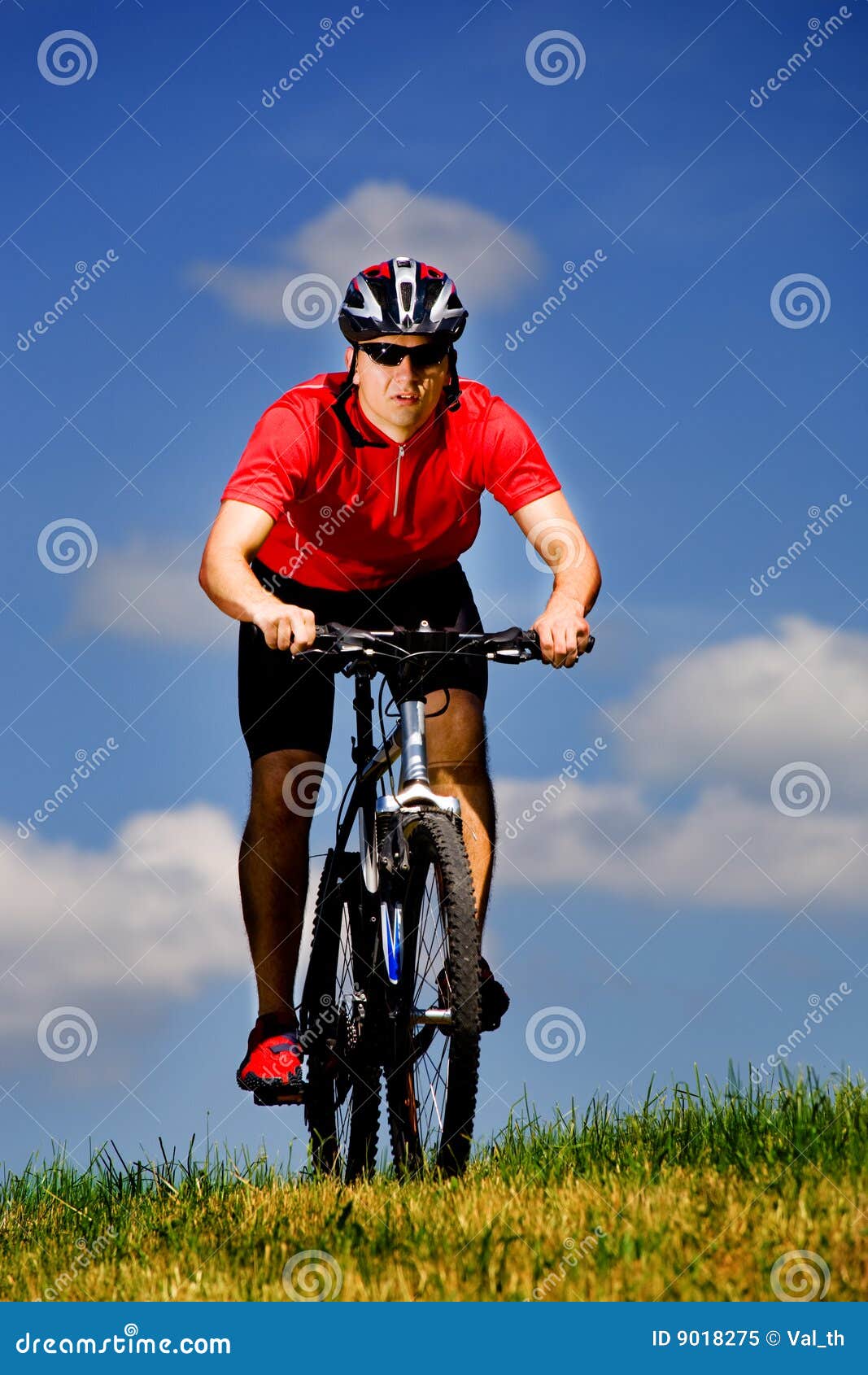 Biking man stock image. Image of ride, helmet, trail, bike - 9018275