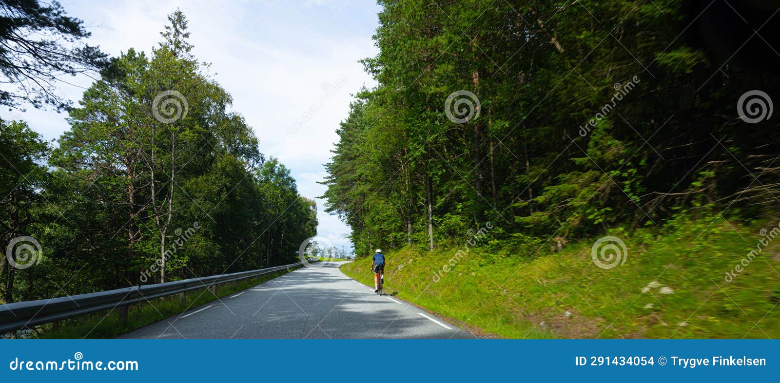 Biking on a Narrow Winding Road.. Editorial Stock Image - Image of ...