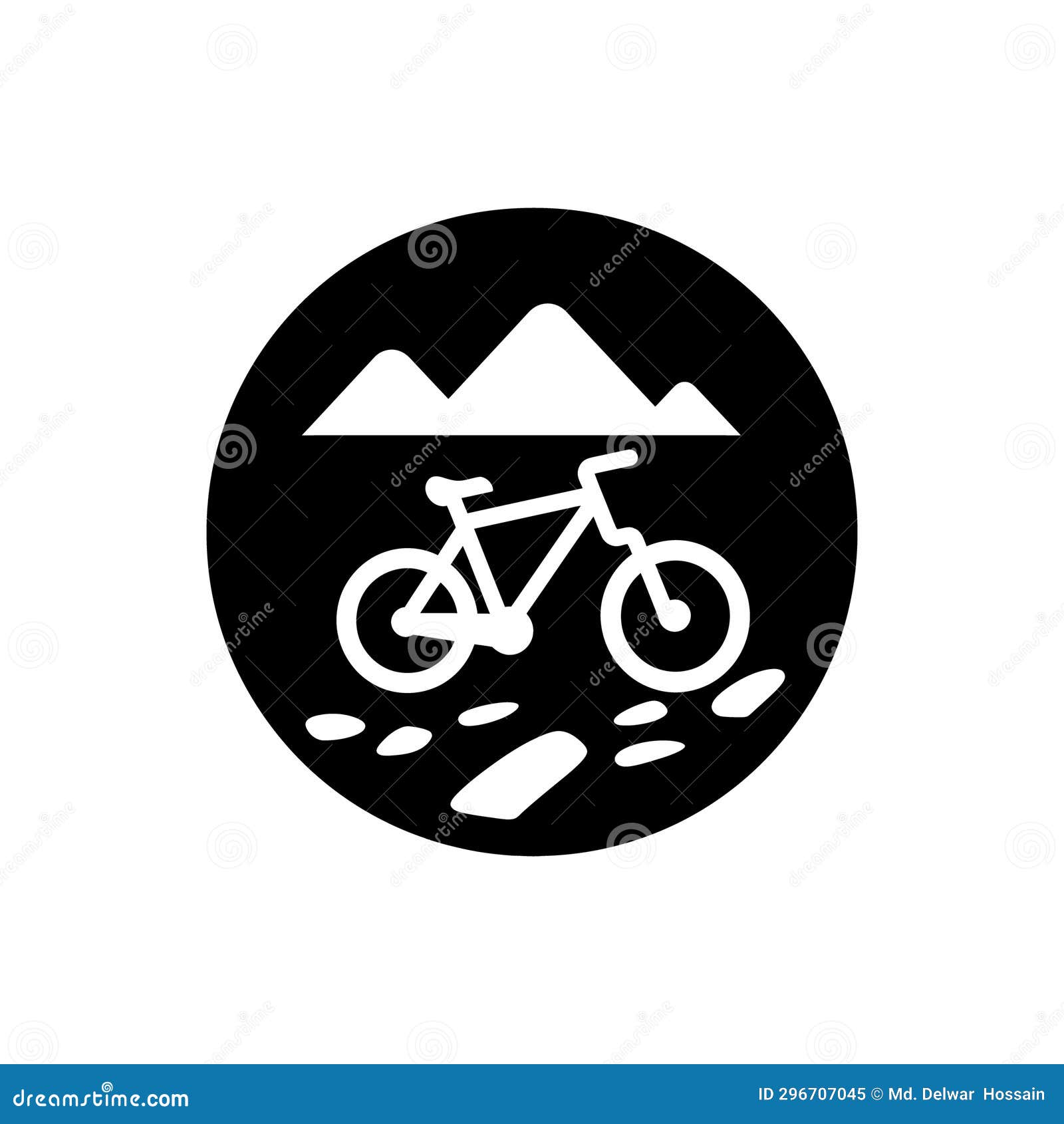 Biking Trail Icon stock illustration. Illustration of simple - 296707045