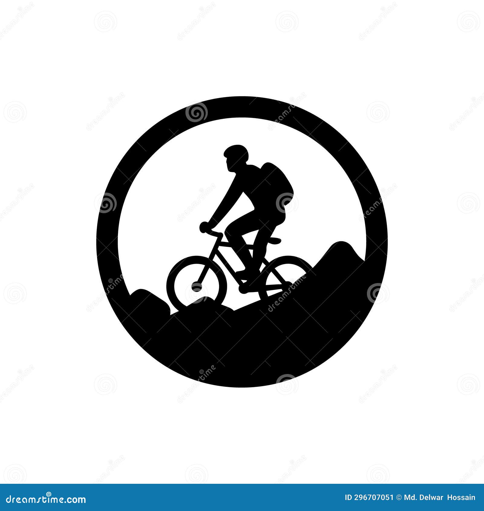 Biking Trail Icon stock illustration. Illustration of vector - 296707051