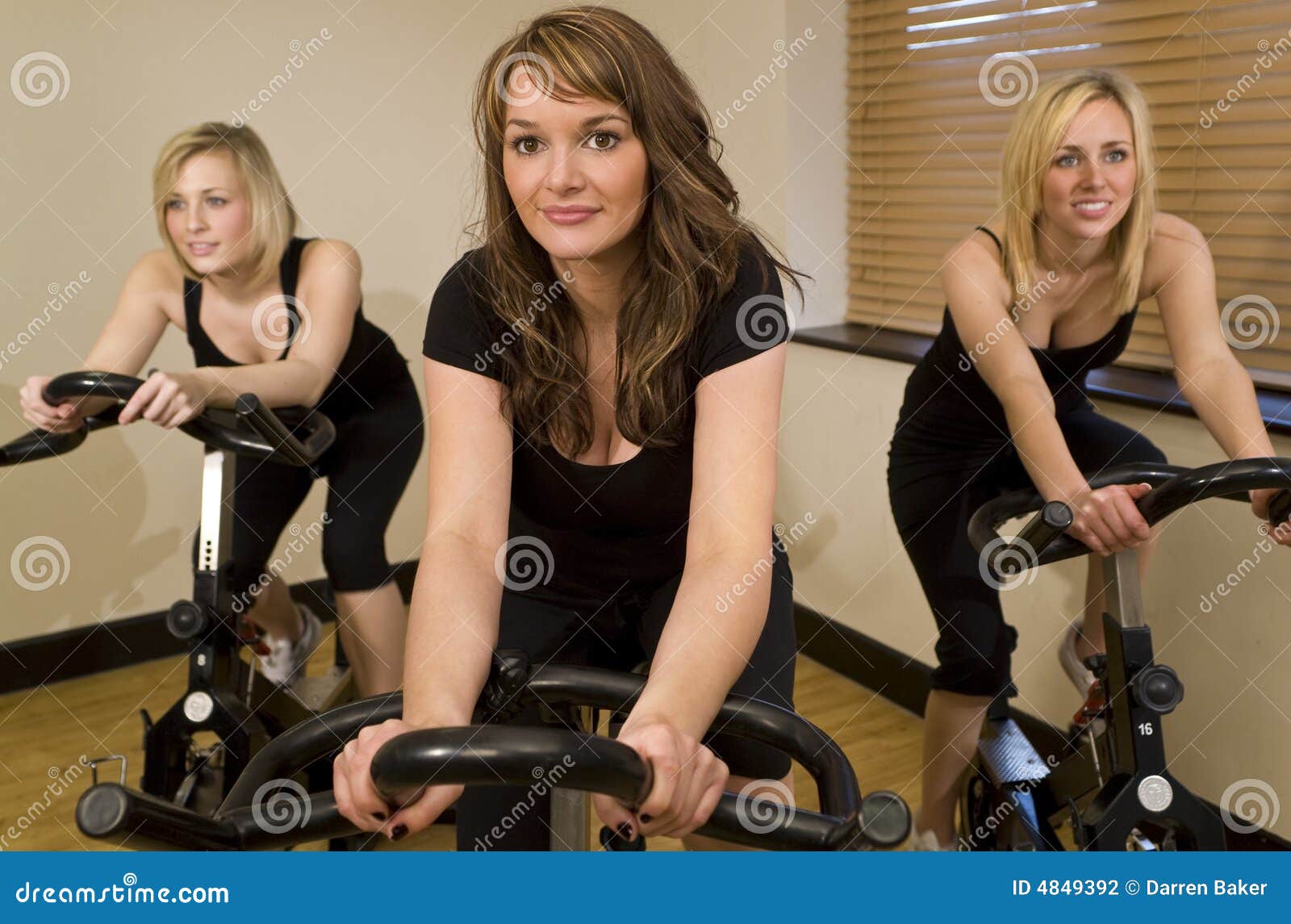 Biking Trio stock photo. Image of gorgeous, females, trio - 4849392