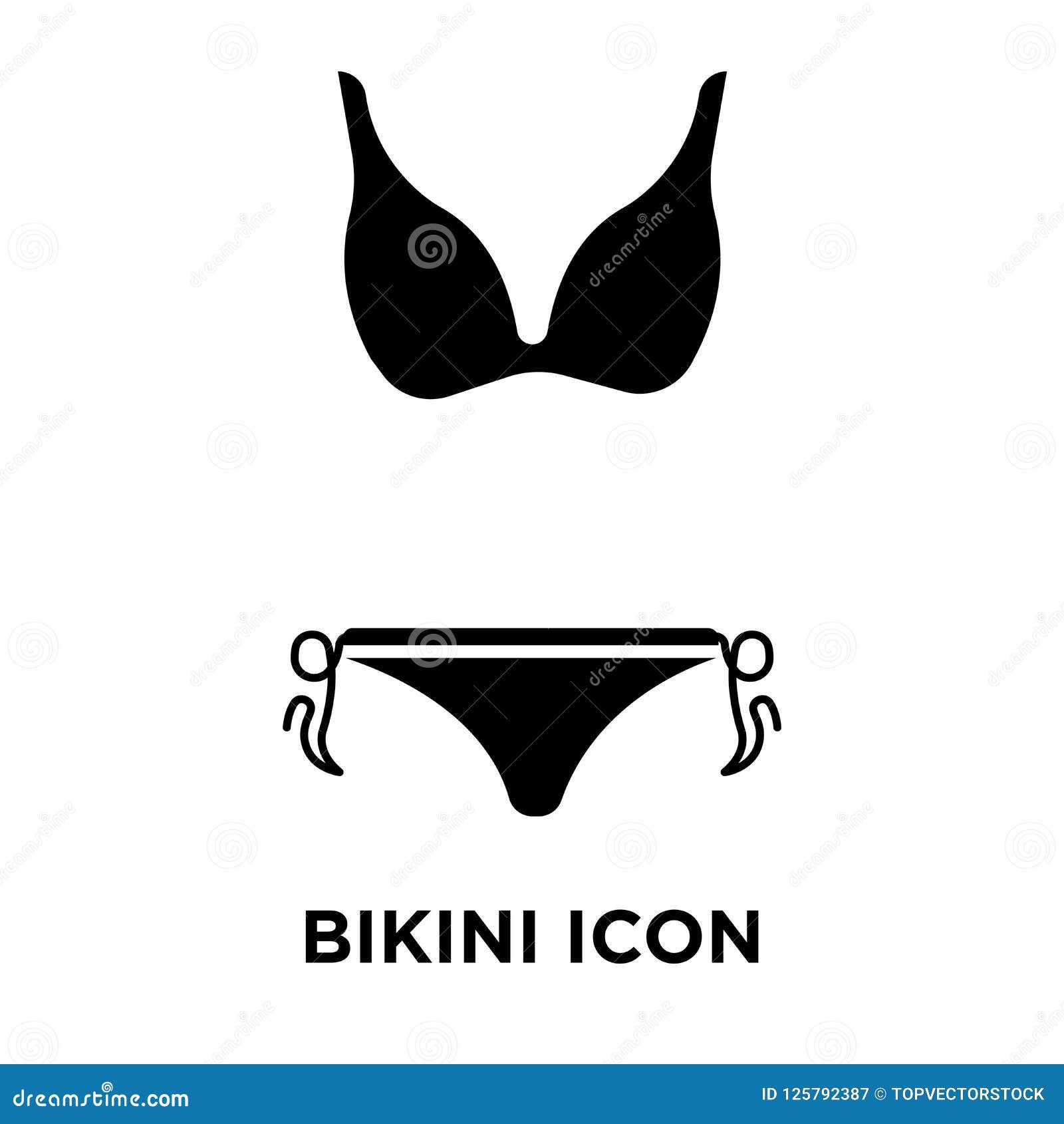 Bikini Icon Vector Isolated on White Background, Logo Concept Stock ...