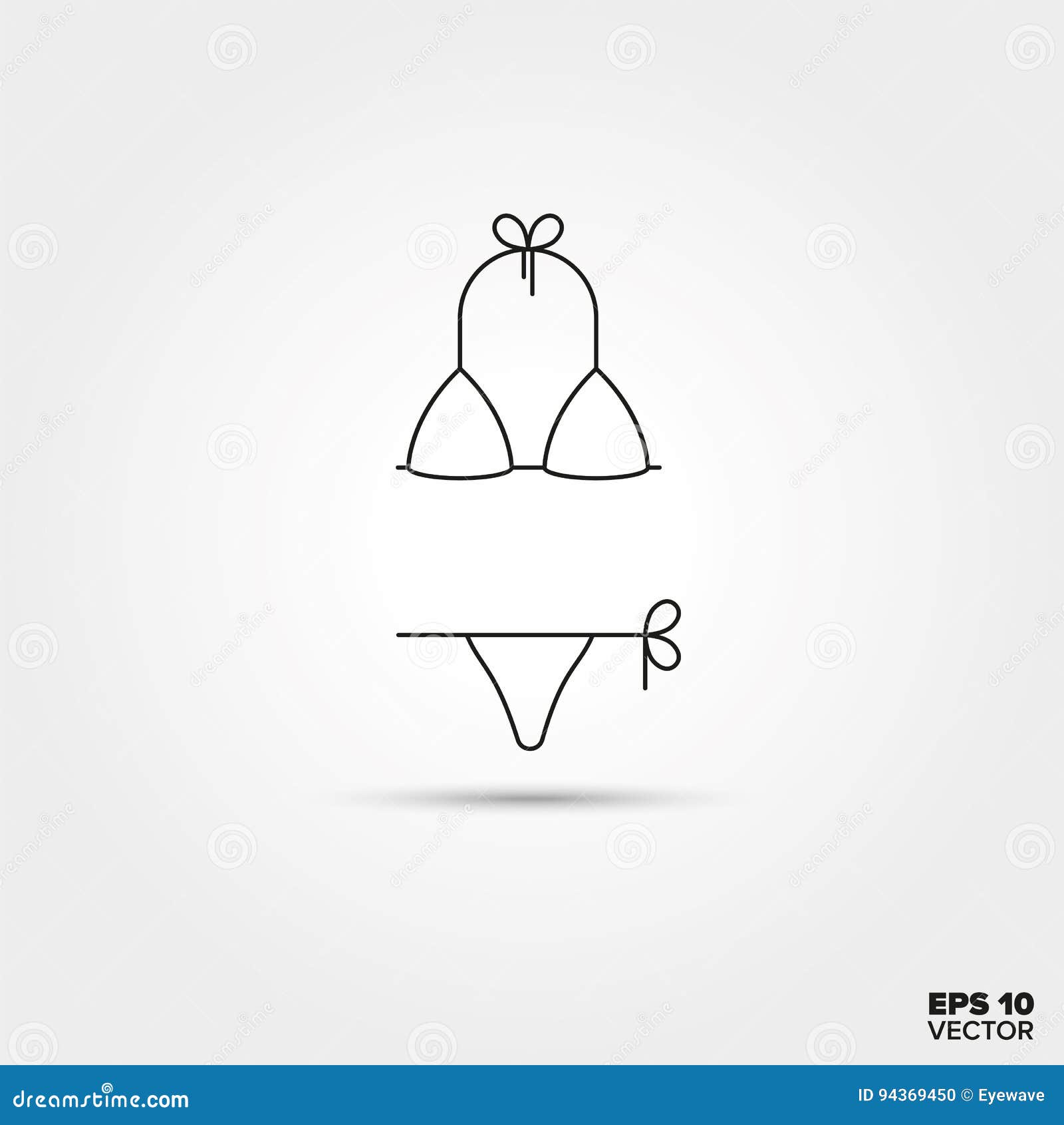 Bikini Line Icon Stock Vector Illustration Of Swimsuit 94369450