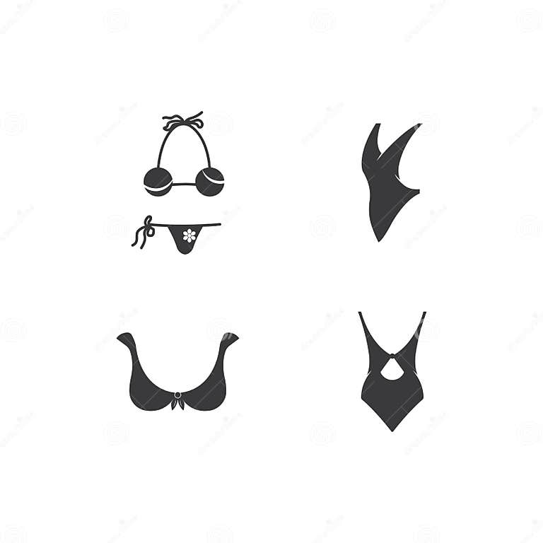 Bikini Logos Vector Template Stock Vector - Illustration of clothes ...