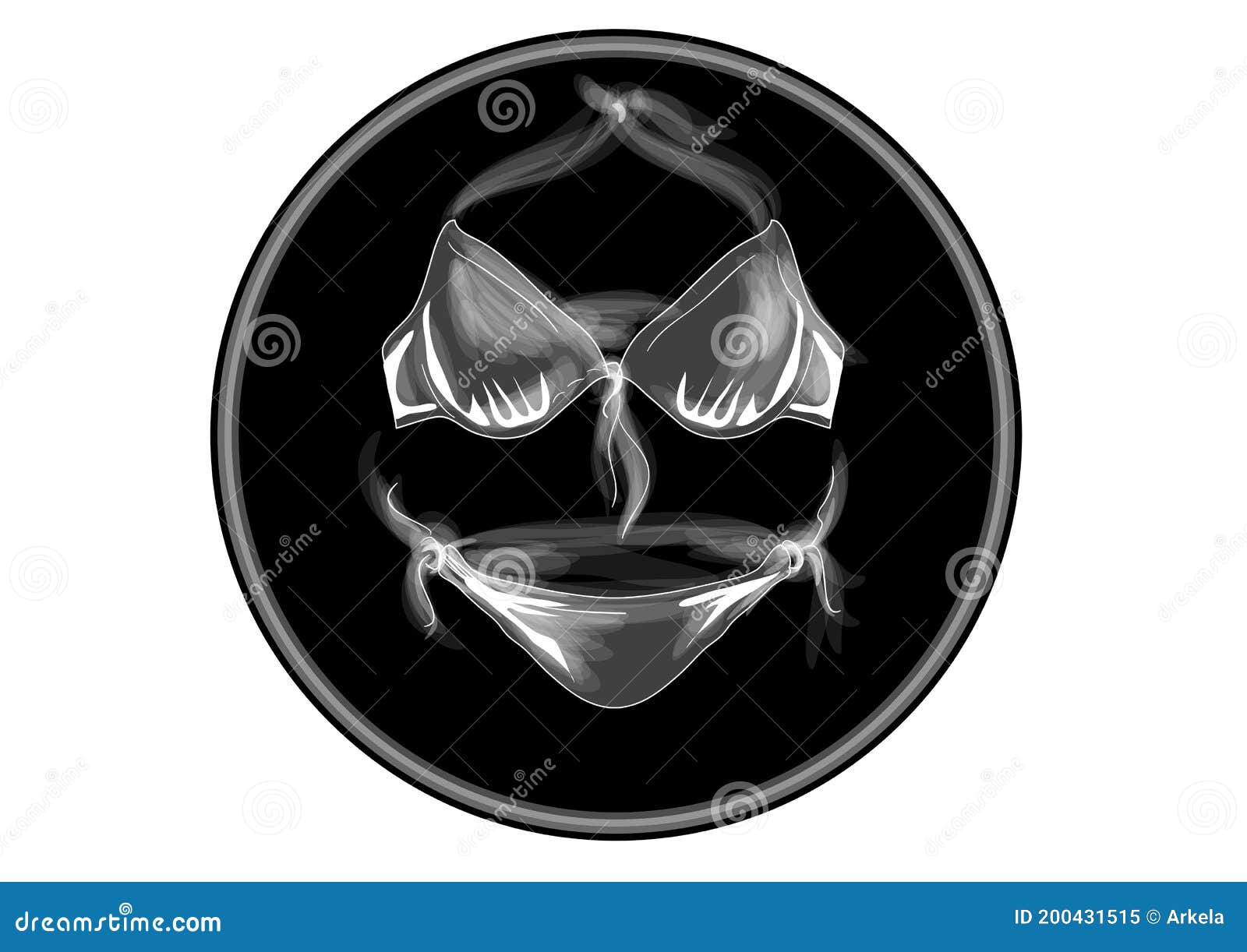 Bikini Sign Vector Illustration Stock Vector - Illustration of vacation ...