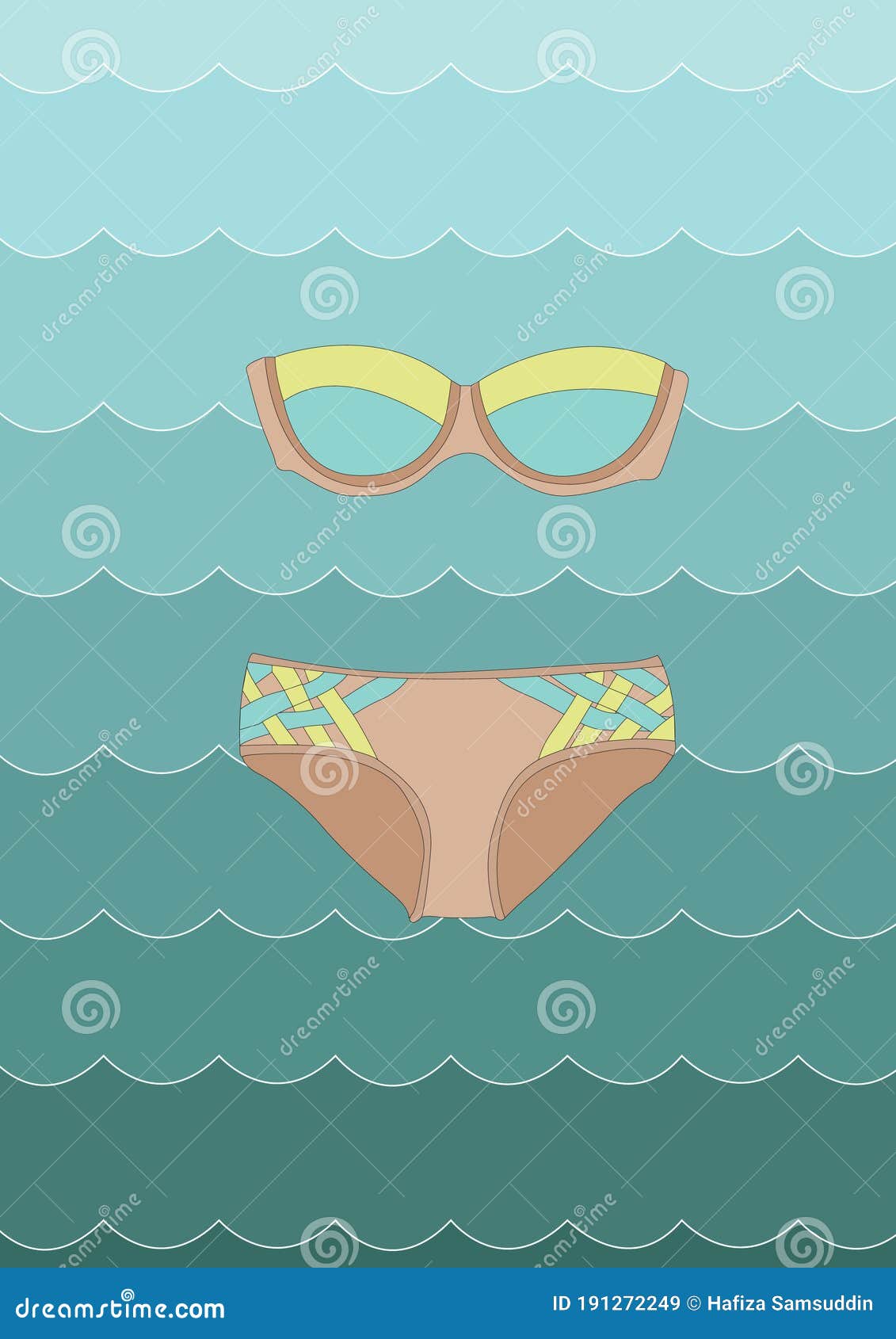 Bikini. Vector Illustration Decorative Design Stock Vector ...