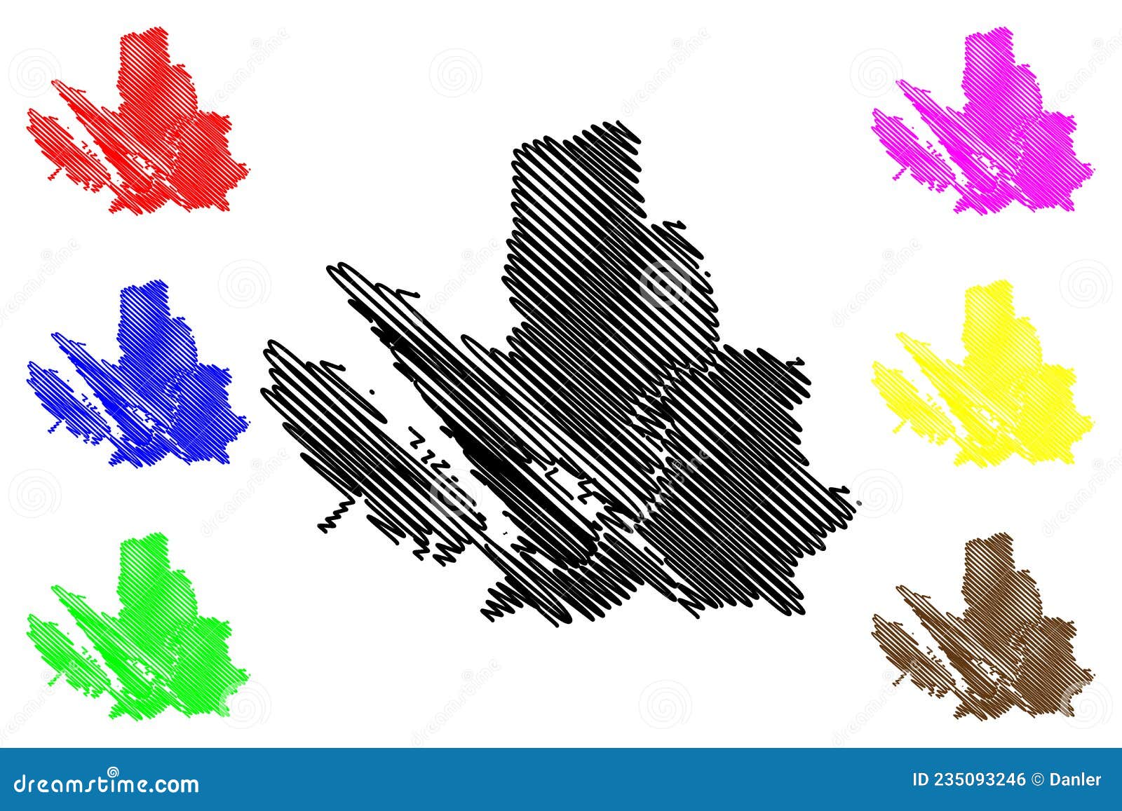 Bilaspur District Himachal Pradesh State, Republic of India Map Vector ...