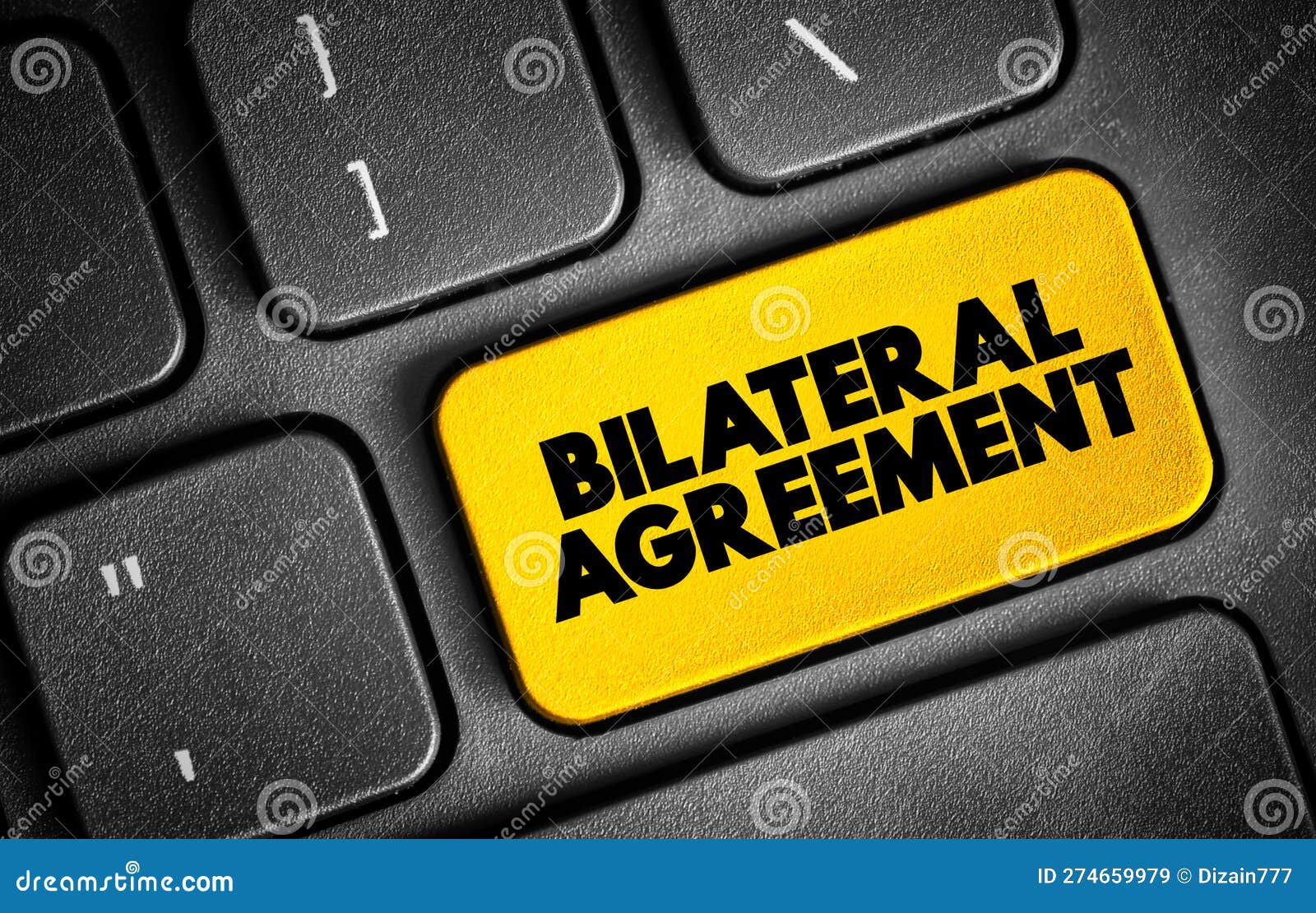 Bilateral Agreement Text Button On Keyboard, Concept Background Royalty ...