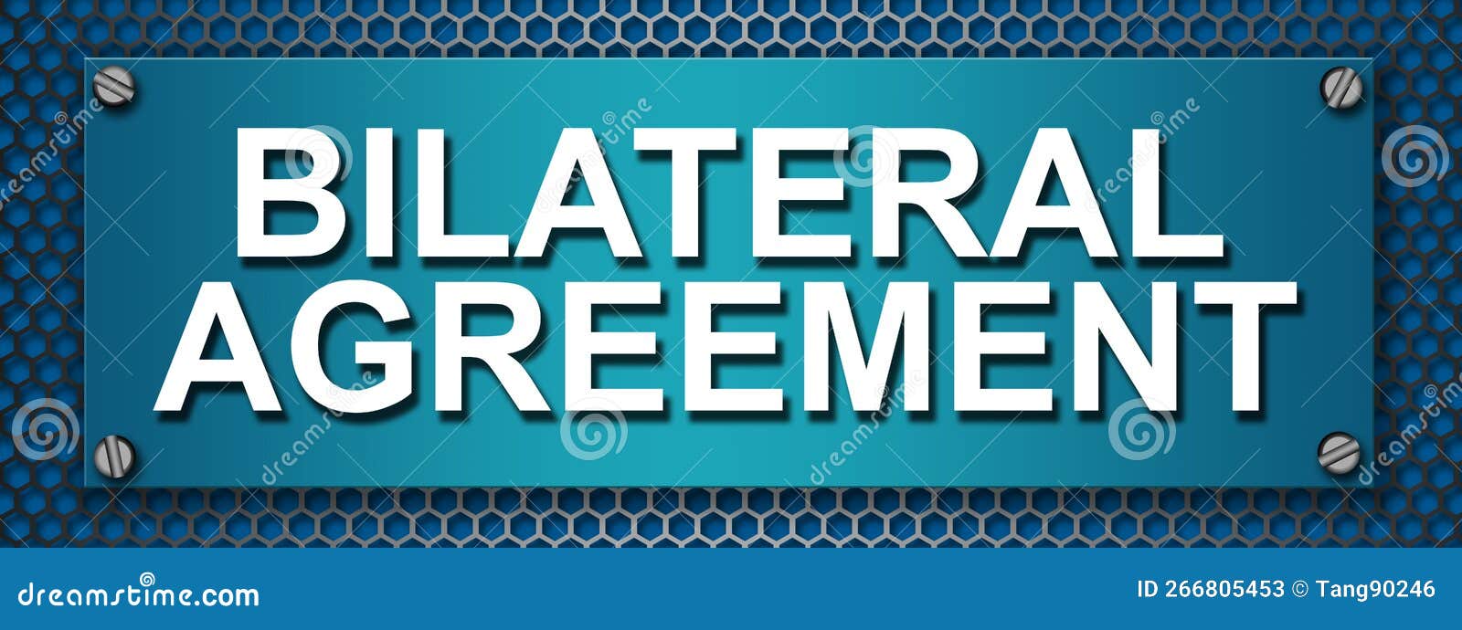 Bilateral Agreement Text Quote on a Banner Stock Illustration ...