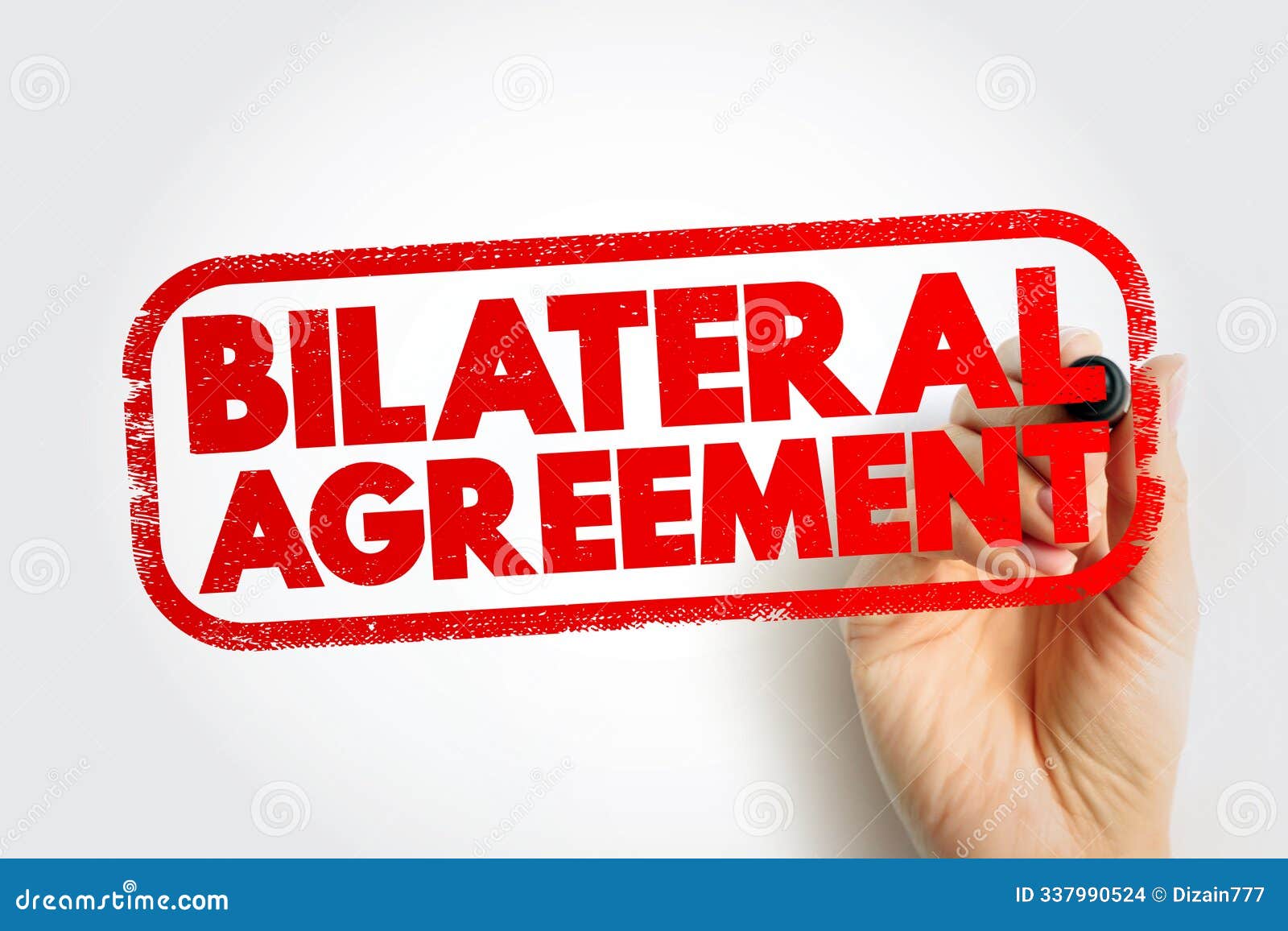 Bilateral Agreement Text Button On Keyboard, Concept Background Stock ...