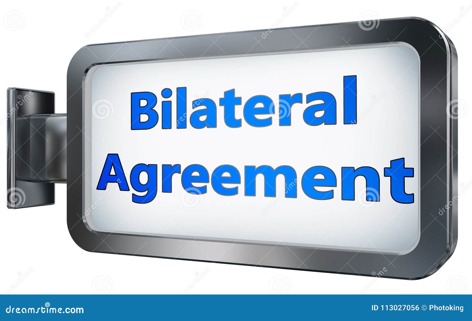 Bilateral Agreement on Billboard Background Stock Illustration ...
