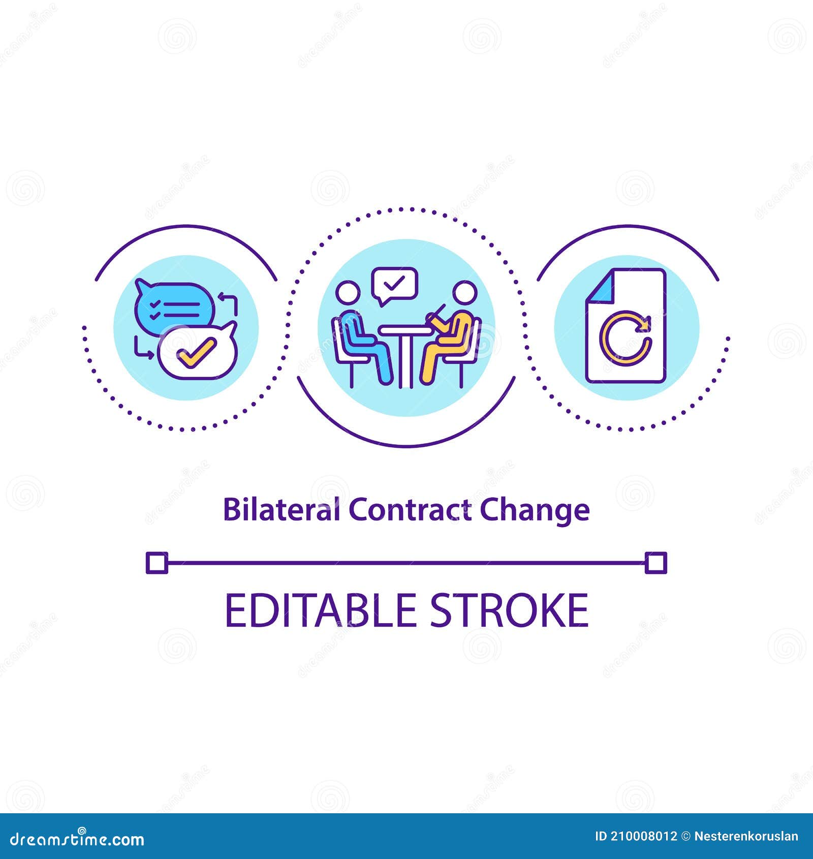 Bilateral Contract Change Concept Icon Stock Vector - Illustration of ...